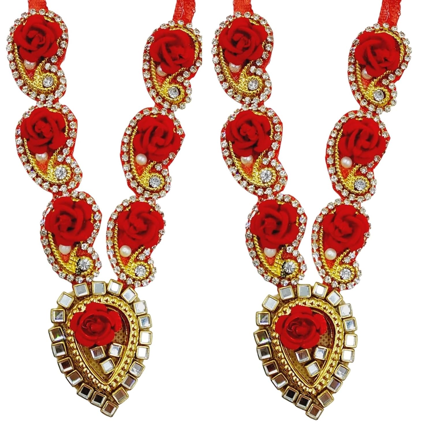 Buy ARTISKRITI Red Mala for God Idol, Garland Haar for God Murti Idols ...