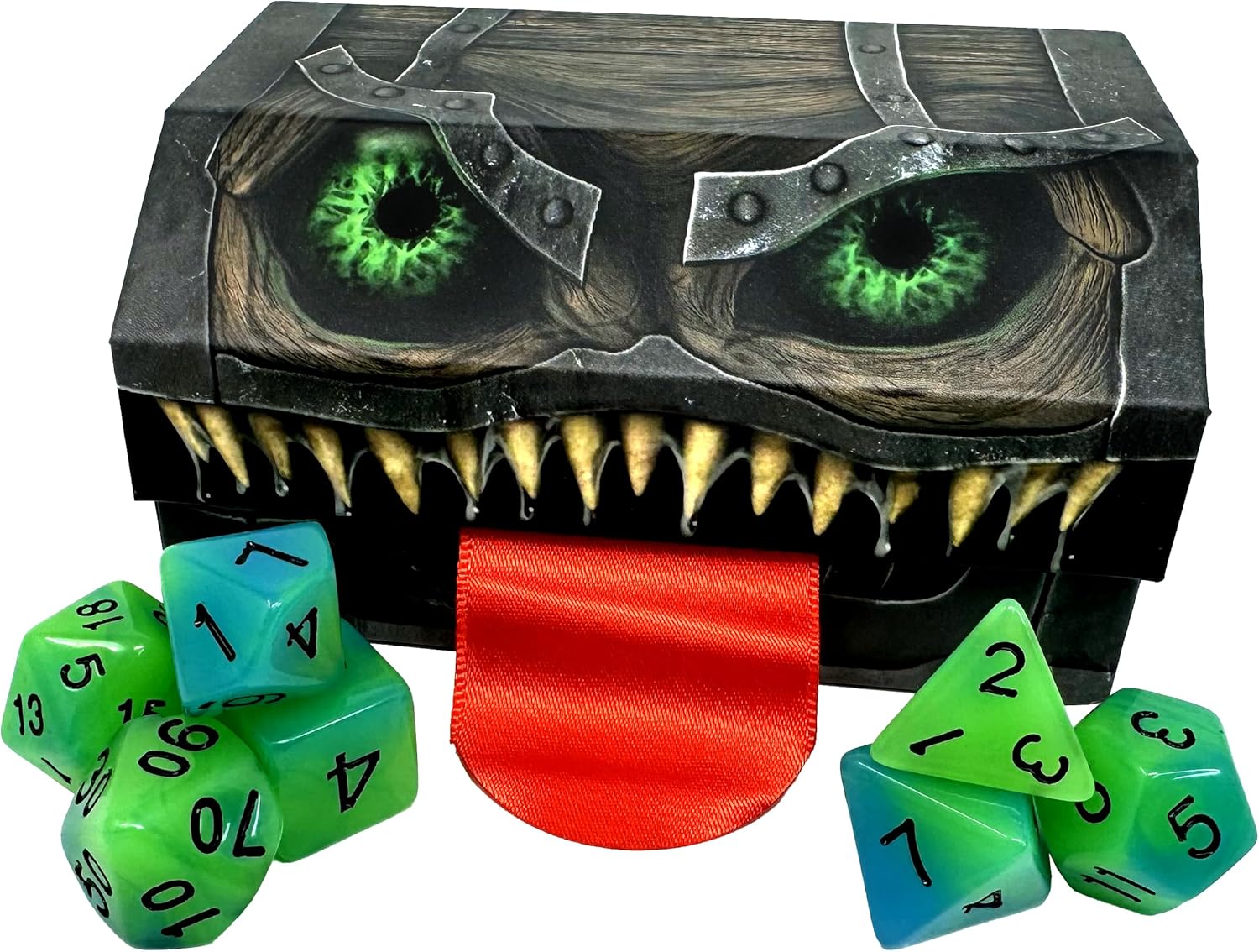 Amazon.com: Mimic Dice - 7-Piece Acrylic RPG Dice Set Including a Mimic ...