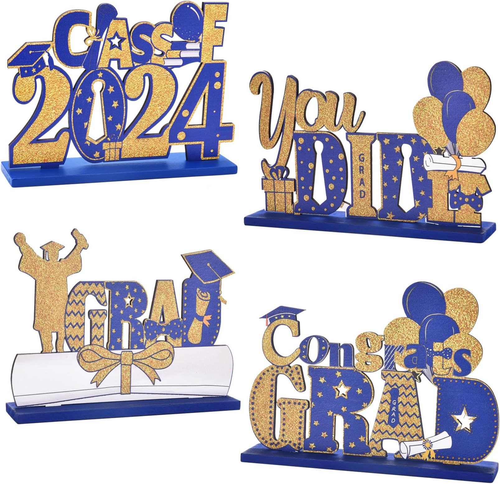 Amazon.com: 9pcs Graduation Centerpieces for Tables 2023, Red Class of ...