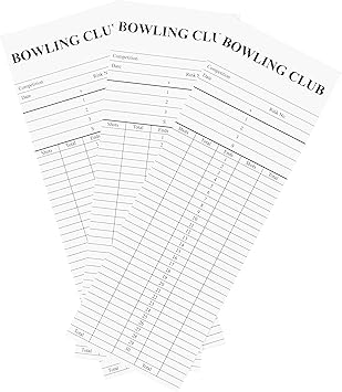 Acclaim Lawn Bowls Scorecards Scoring Pads Score Cards 500 Single Sided ...