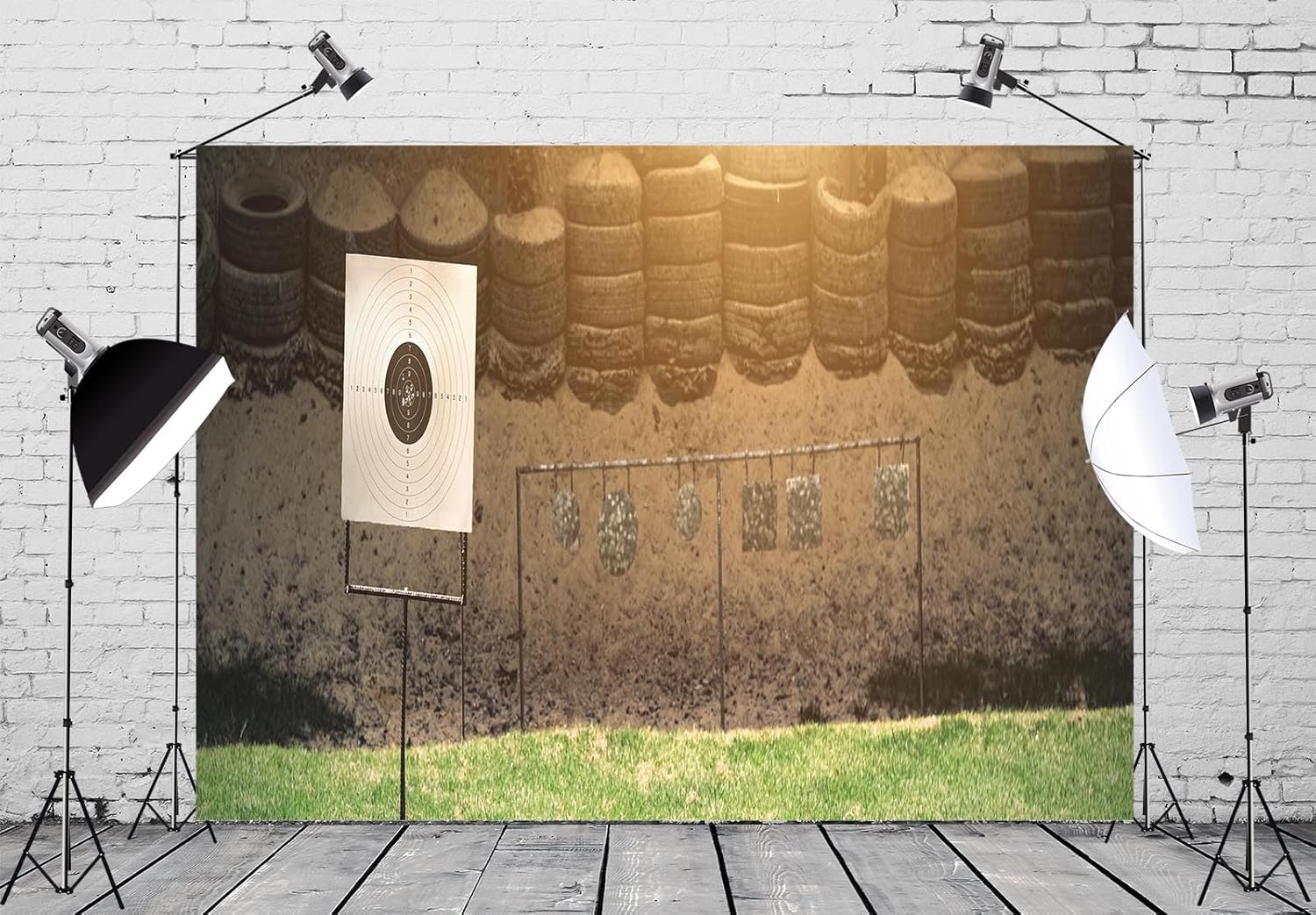 Amazon.com : BELECO 10x8ft Fabric Shooting Range Backdrop Outdoor ...