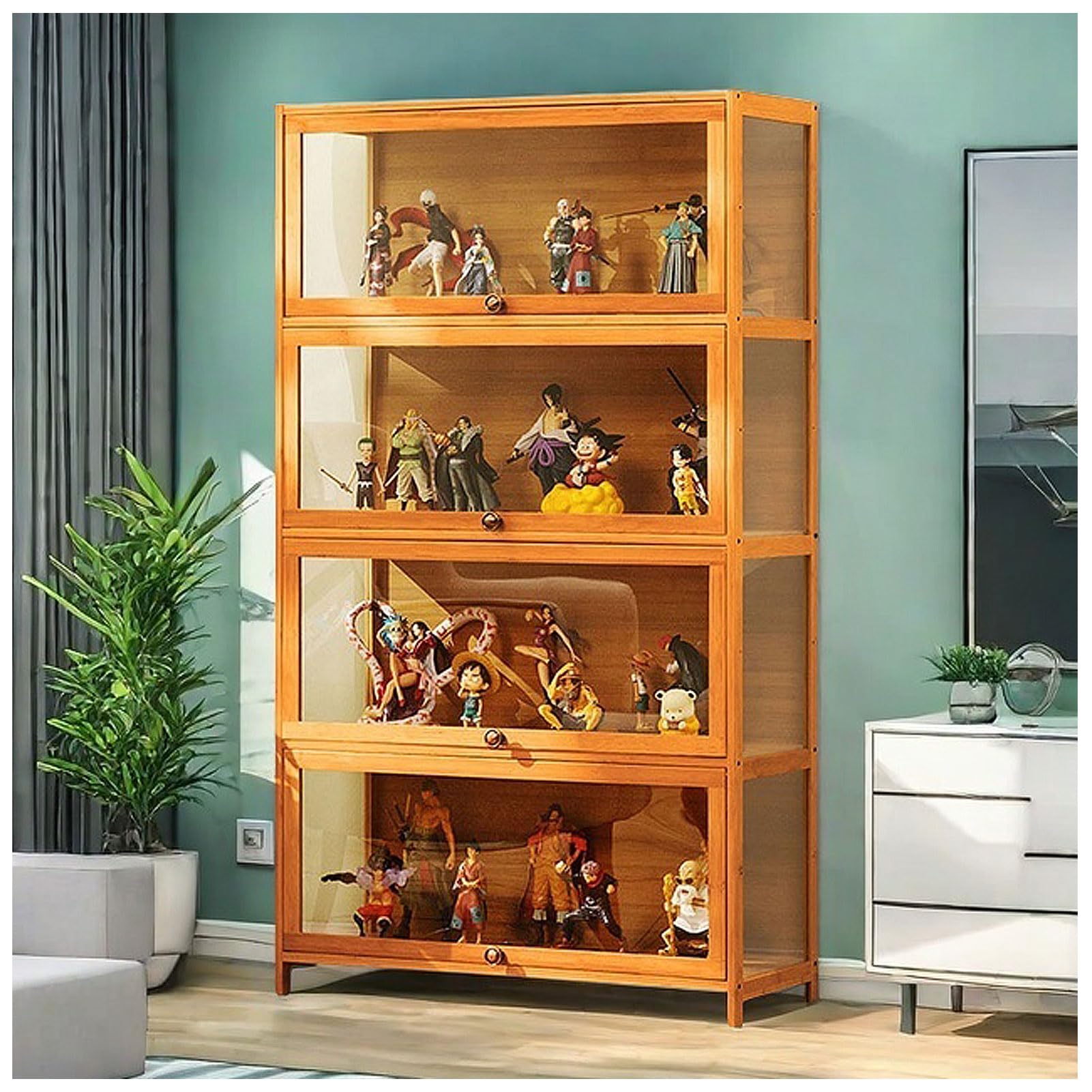 Amazon.com: 3-Tier Curio Display Cabinet, Storage Shelves with Acrylic ...
