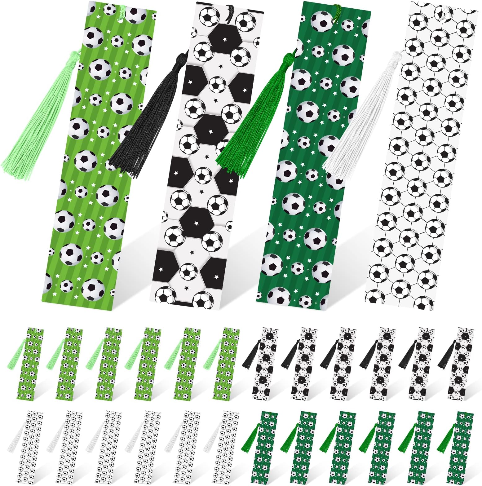 Amazon.com : Soccer Party Favors 24 Pcs Bookmarks with Tassels ...