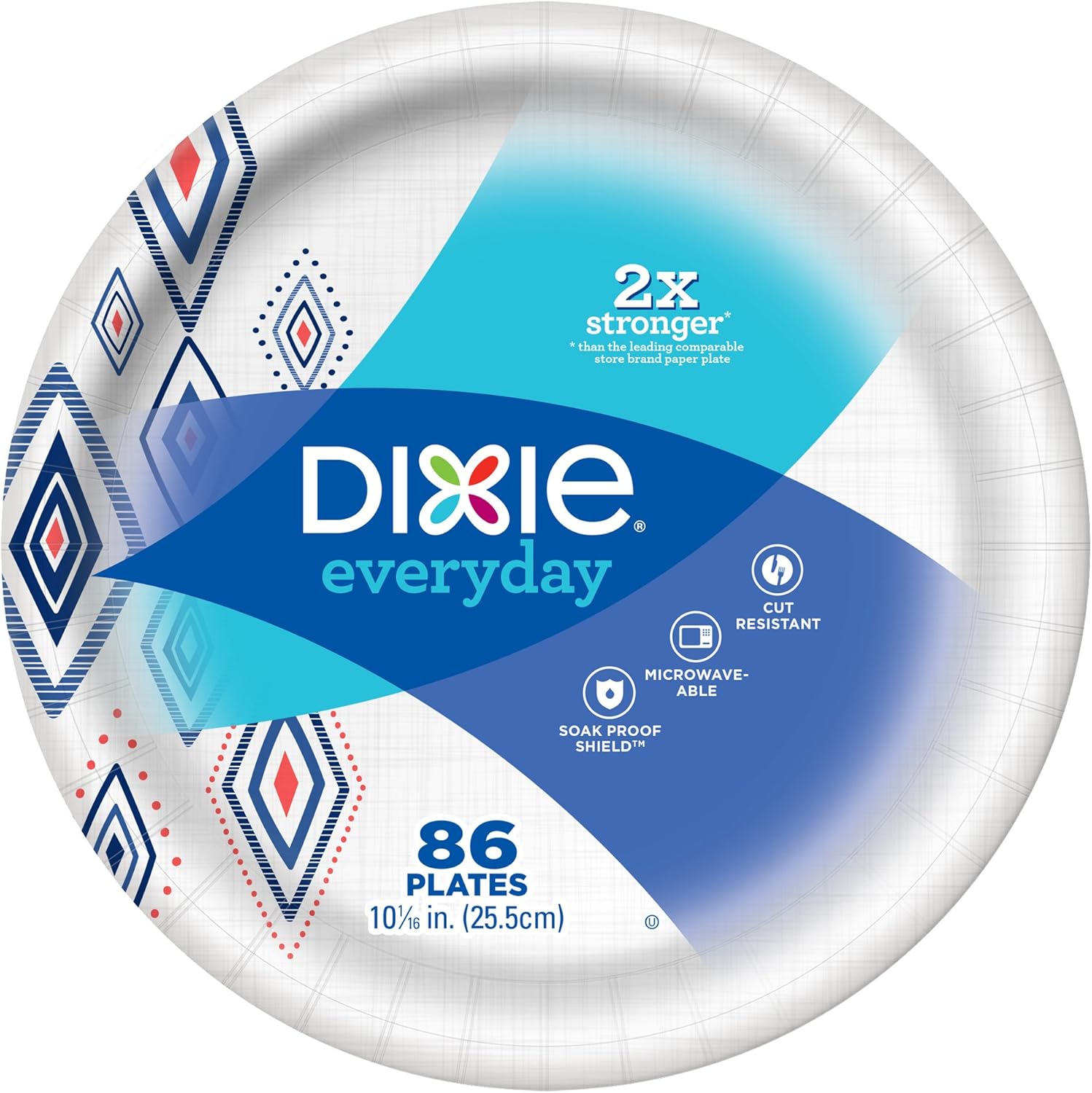 Amazon.com: Dixie Everyday Paper Plates,10 1/16" Dinner Size Printed ...
