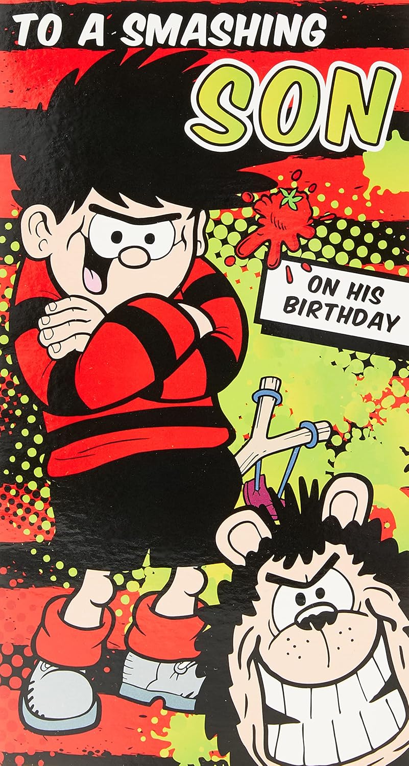 The Beano Dennis the Menace Son Birthday Card, 210 x 290 mm : Amazon.co ...