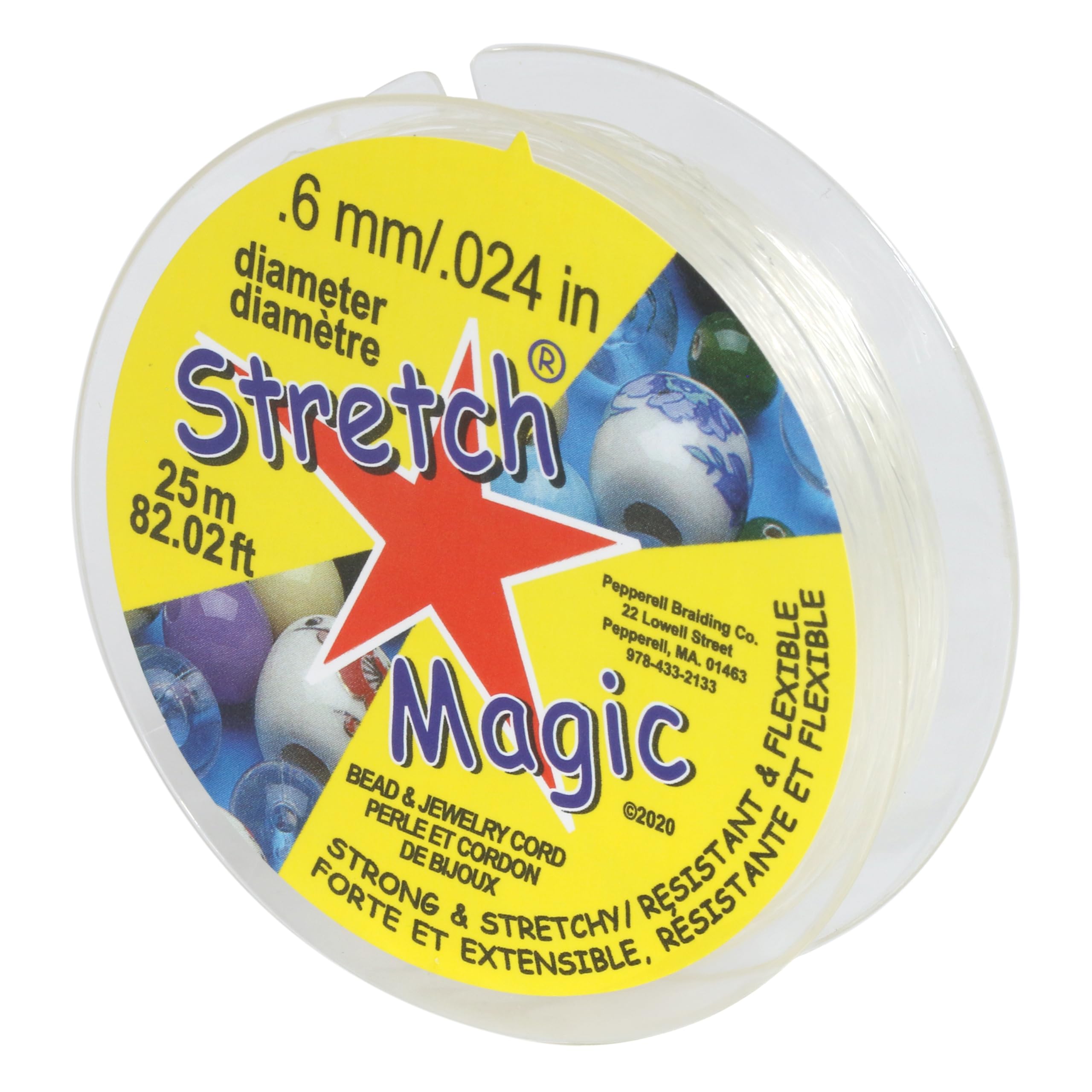 Amazon.com: Stretch Magic Elastic Beading Cord – Clear Color, 0.6mm in ...