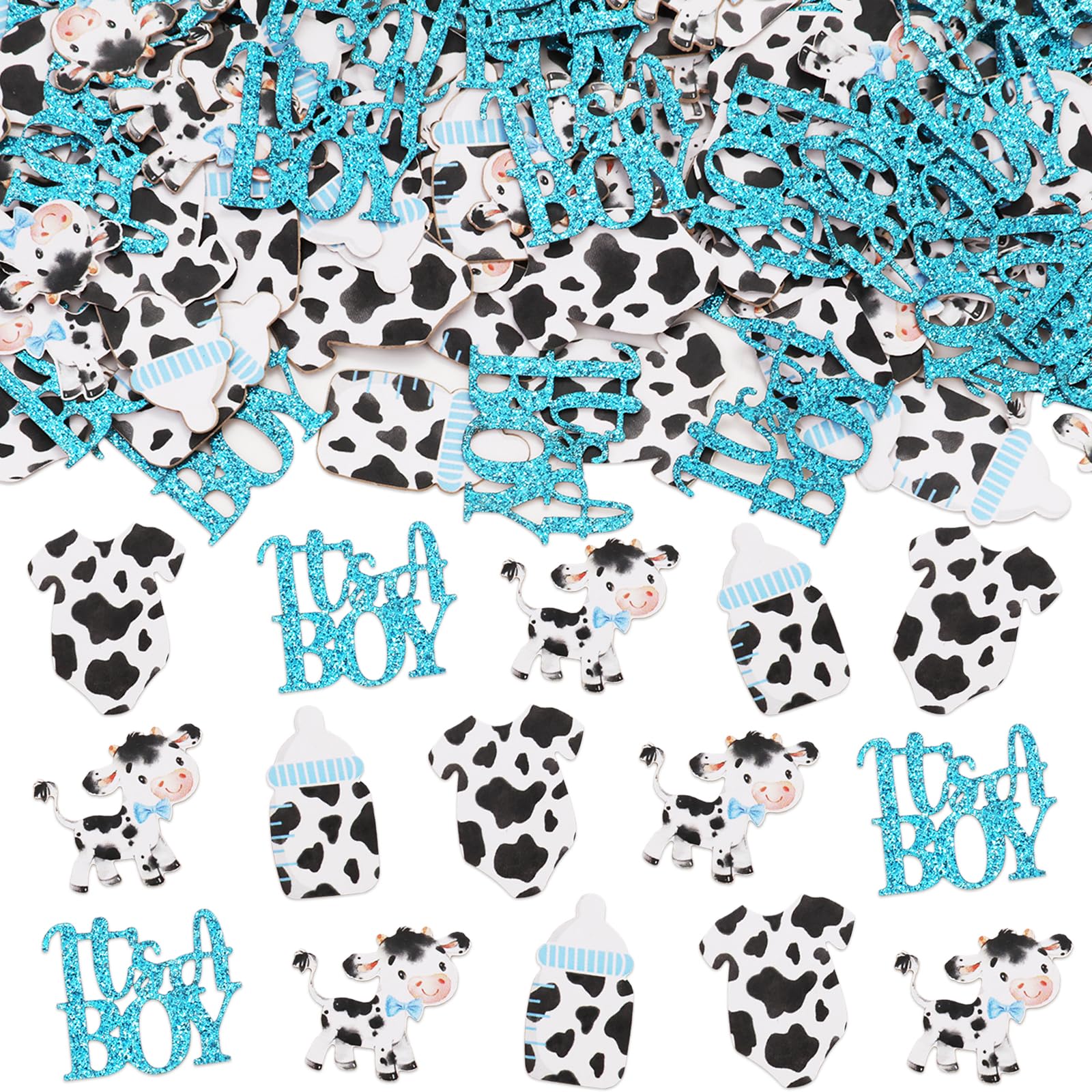 Amazon.com: Sursurprise 200 Pieces Cow Baby Shower Confetti for Boy ...