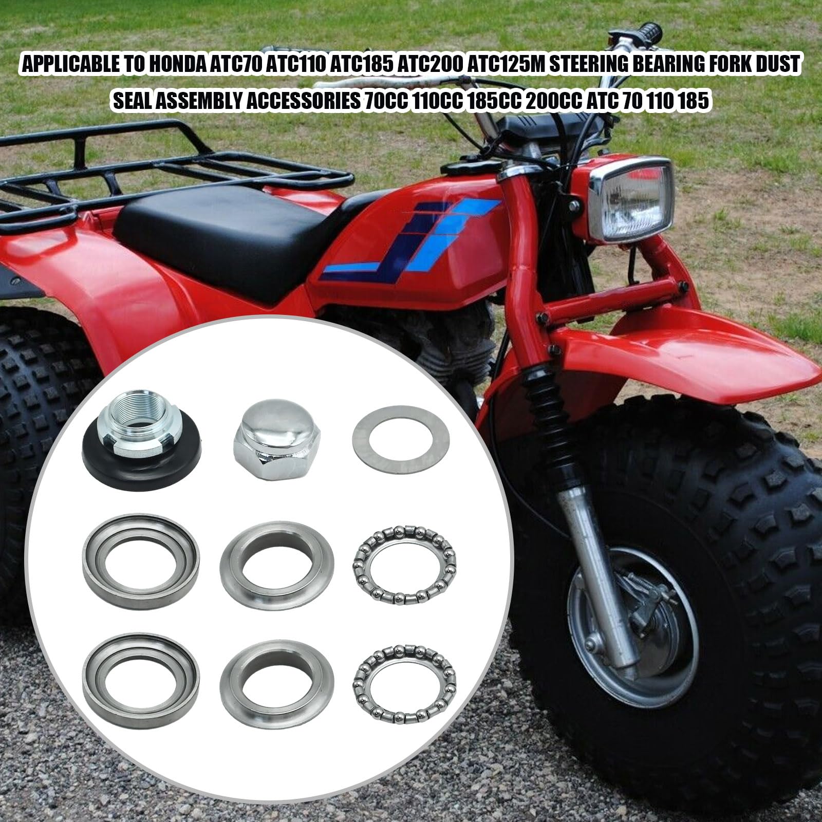 Grips For Honda ATC 70 110 185 200 70cc 110cc 185cc 200cc ATC70 ATC110 ...