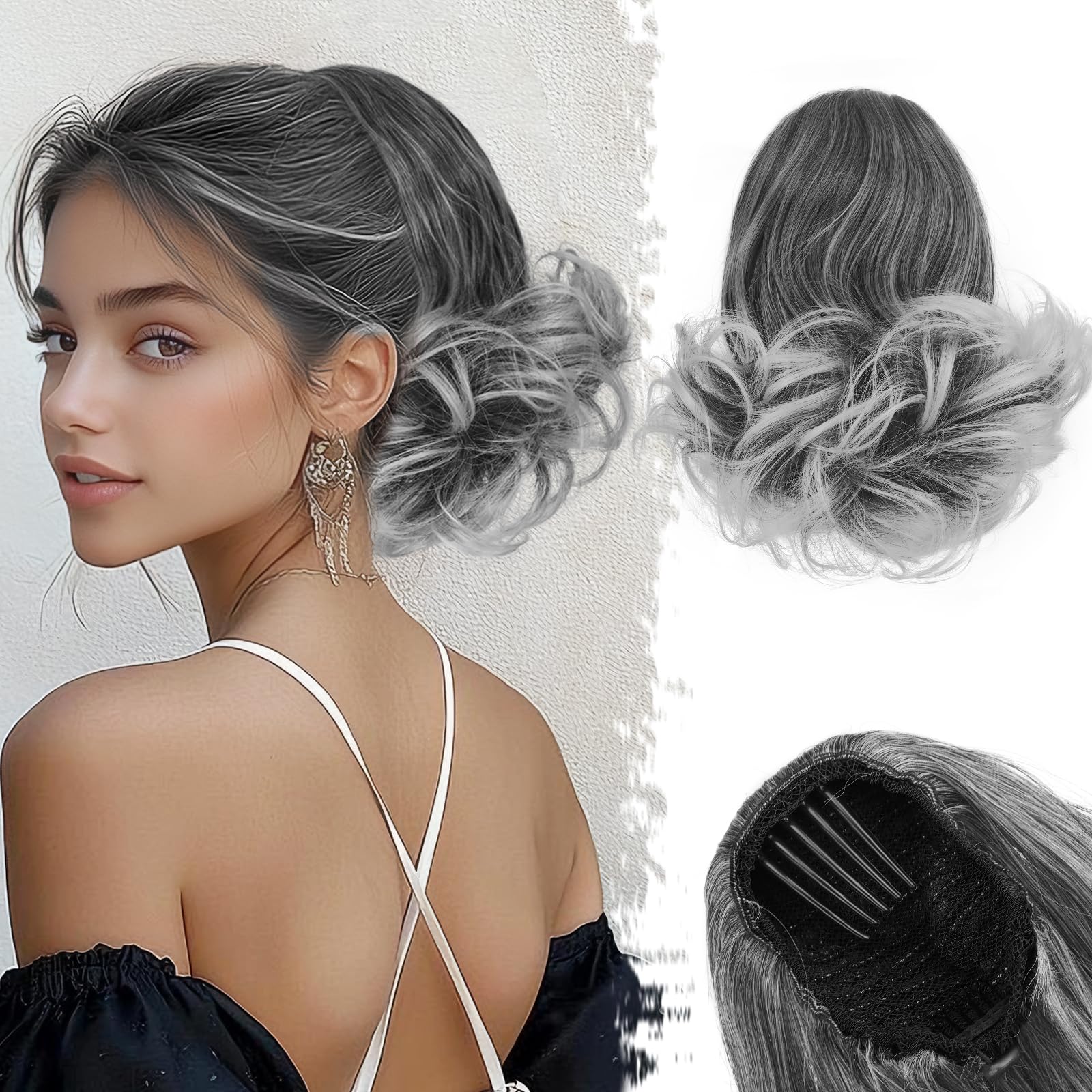 Amazon.com : BARSDAR Drawstring Ponytail Extension - 10 Inch Short Wavy ...