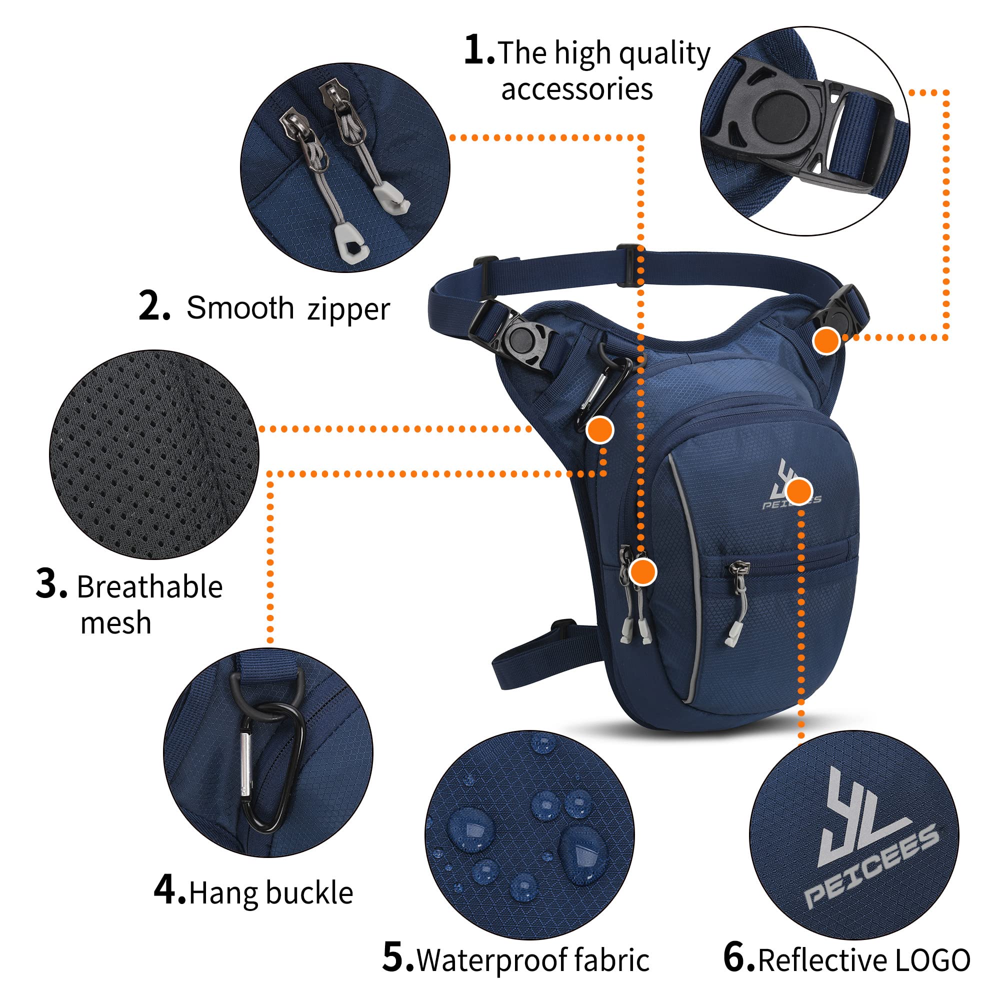 Snapklik.com : Leg Bag For Men Fanny Packs Women Men Outdoor Thigh Bags ...
