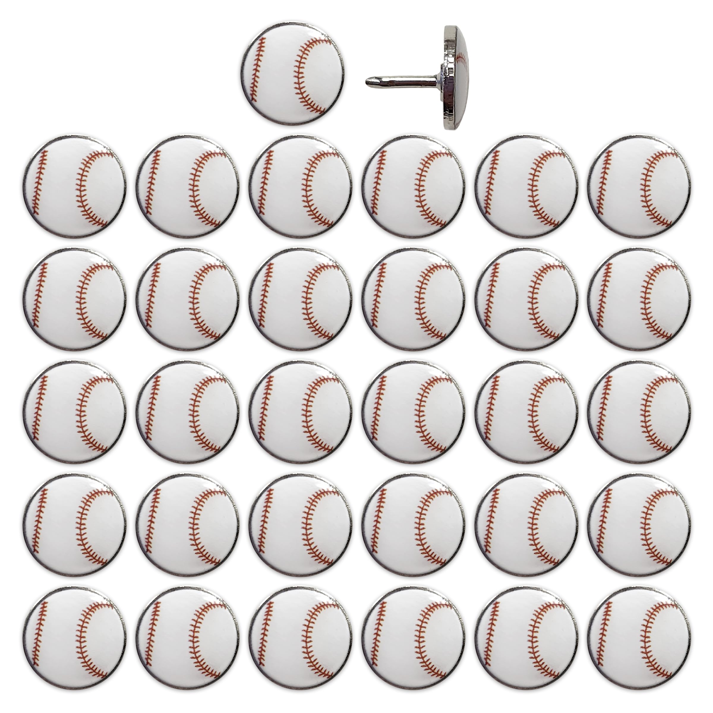 Amazon.com: Baseball Push Pins - Set of 32 - for Photo Wall, Whiteboard ...