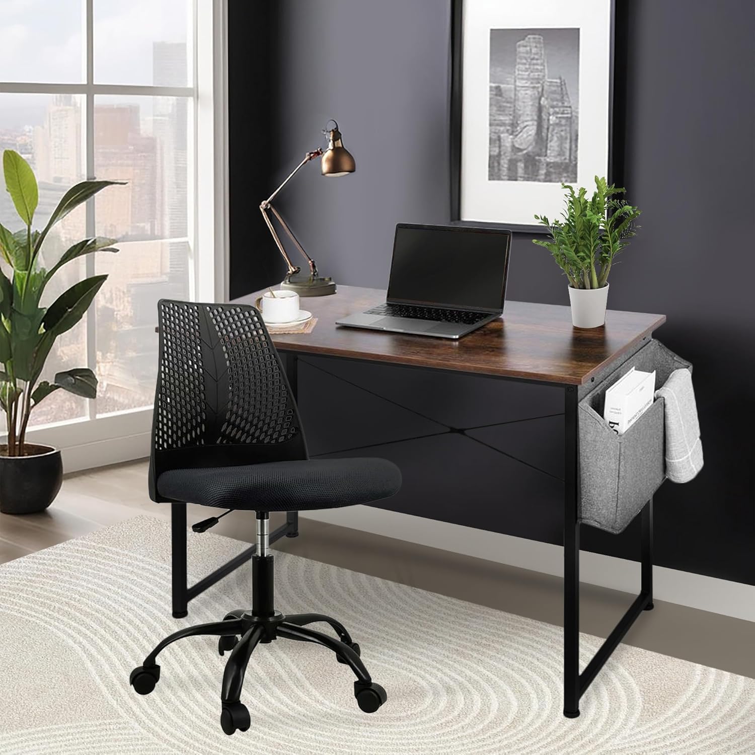 Amazon.com: GIA Home Office Desk and Office Chair Set,Computer Office ...