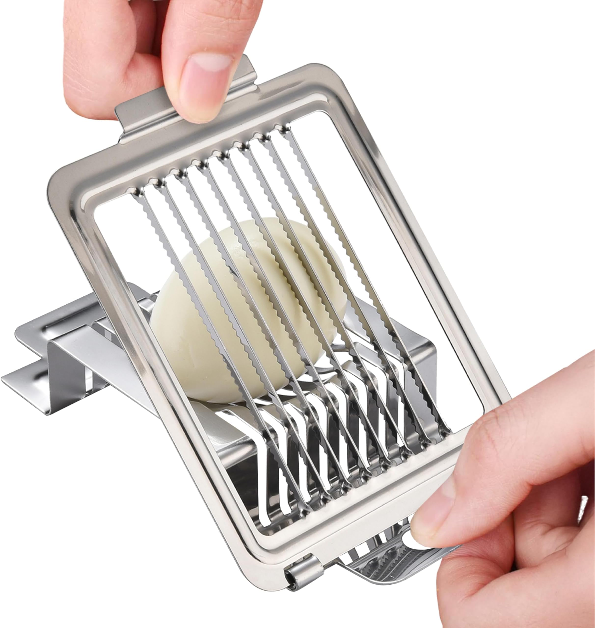 Amazon.com: Kitchtic Egg Slicer for Hard Boiled Eggs - Stainless Cutter ...