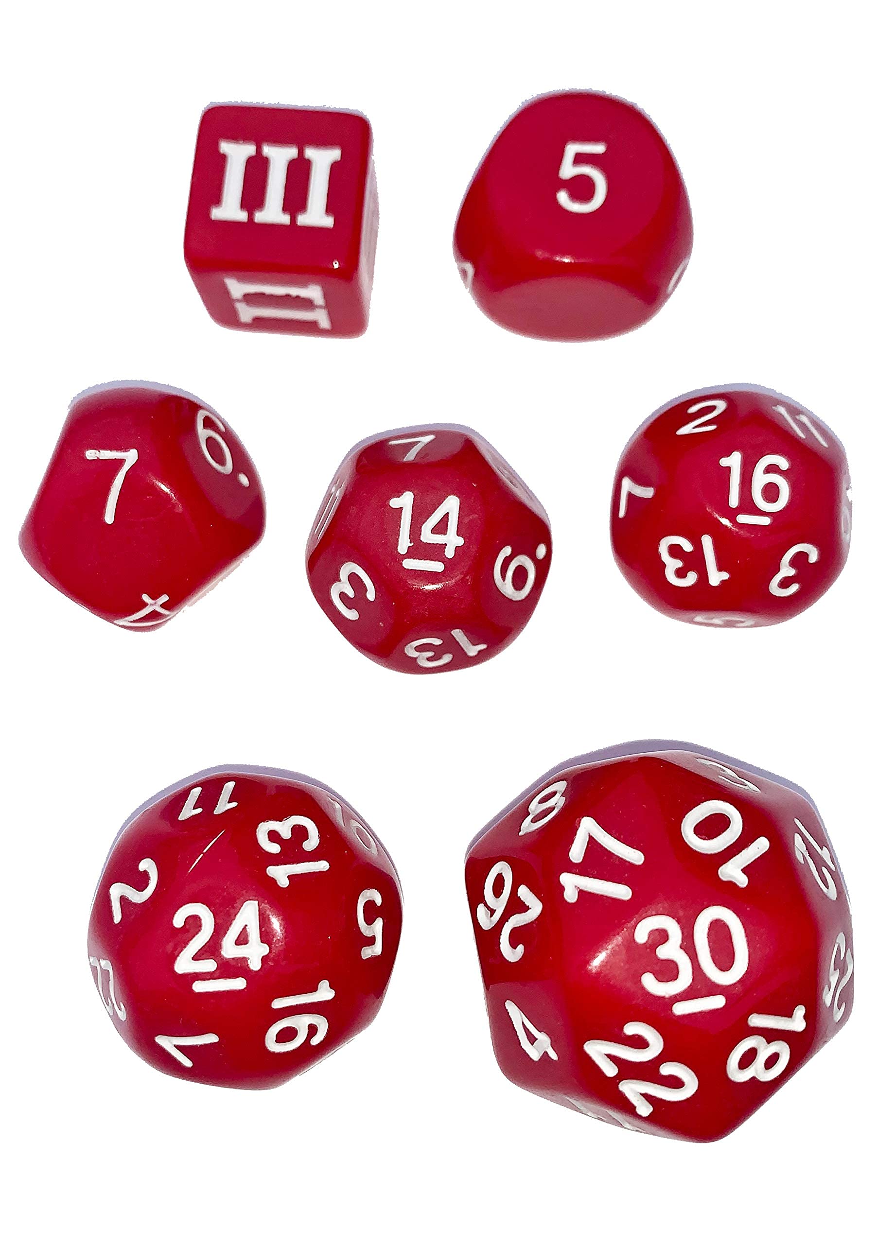 Snapklik.com : DCC Special 7 - Red - Set Of 7 Rare And Unusual RPG Dice ...