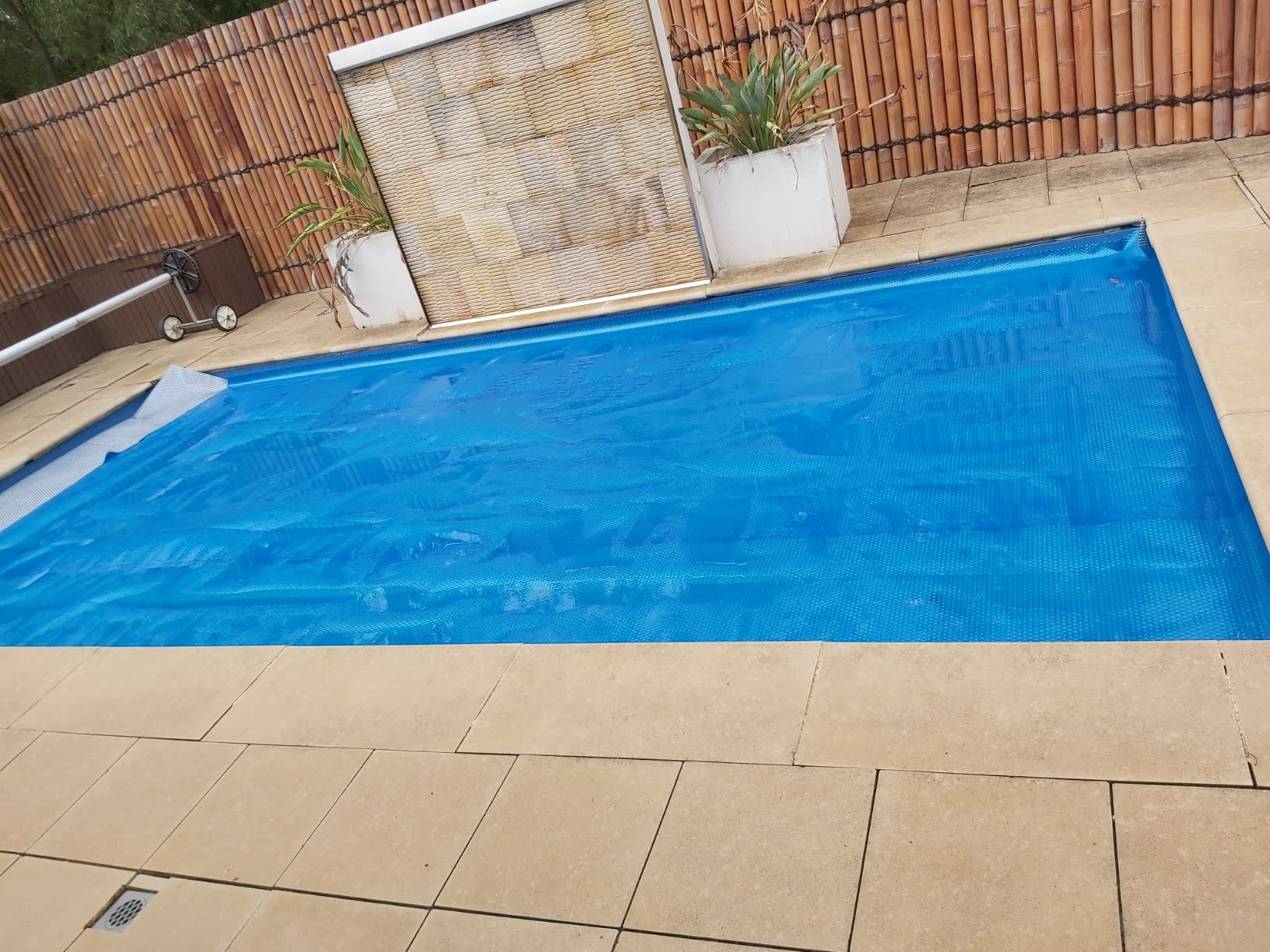 Aquabuddy Pool Cover 500 Micron 6.5X3M Blue Silver Solar Above Ground ...