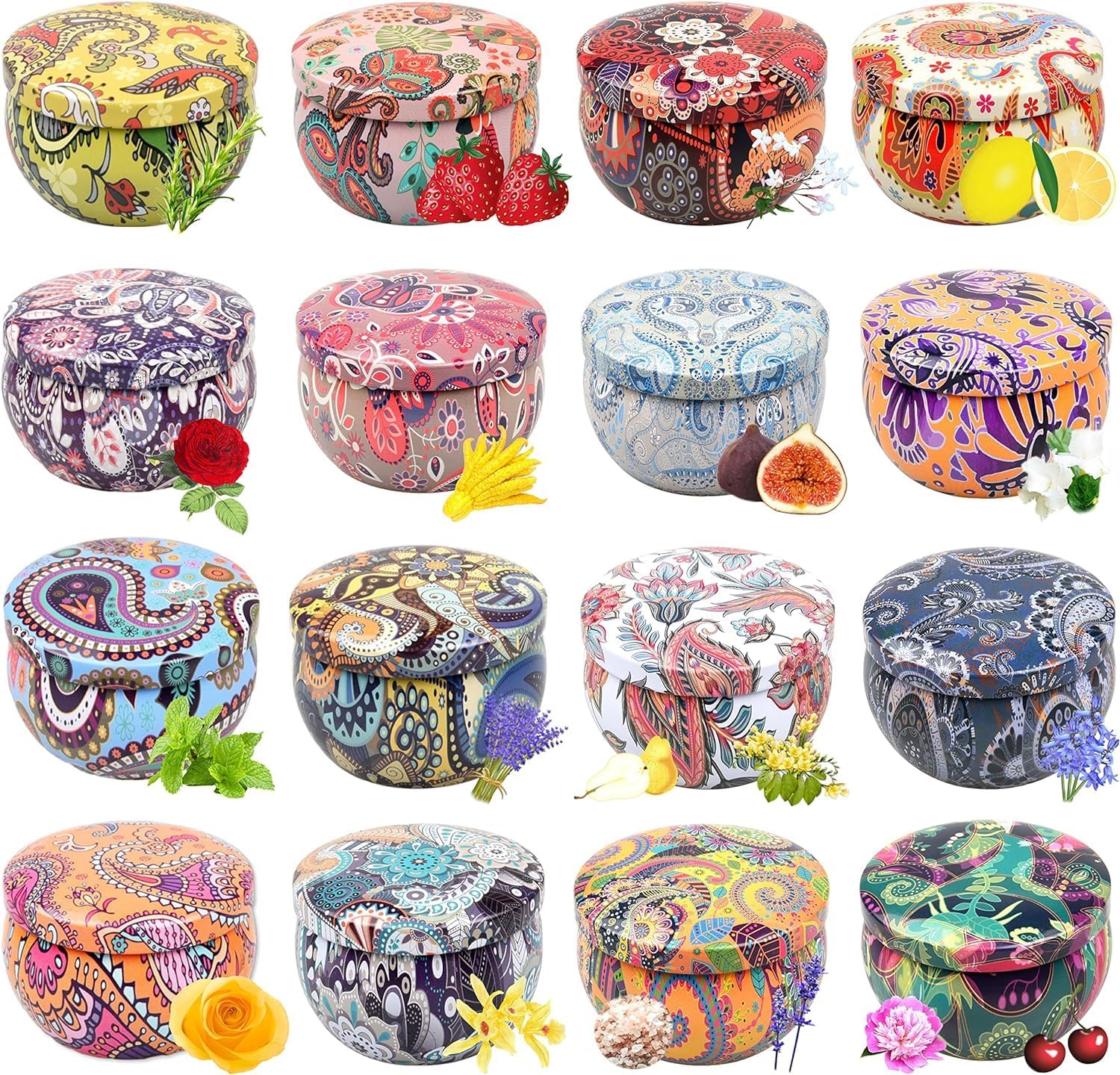 Amazon.com: Scented Candle Set, 24 Pack Home Candles, 600 Hour Long ...