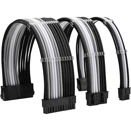 FormulaMod Sleeve Extension Power Supply Cable Kit 18AWG ATX 24P+ EPS 8 ...