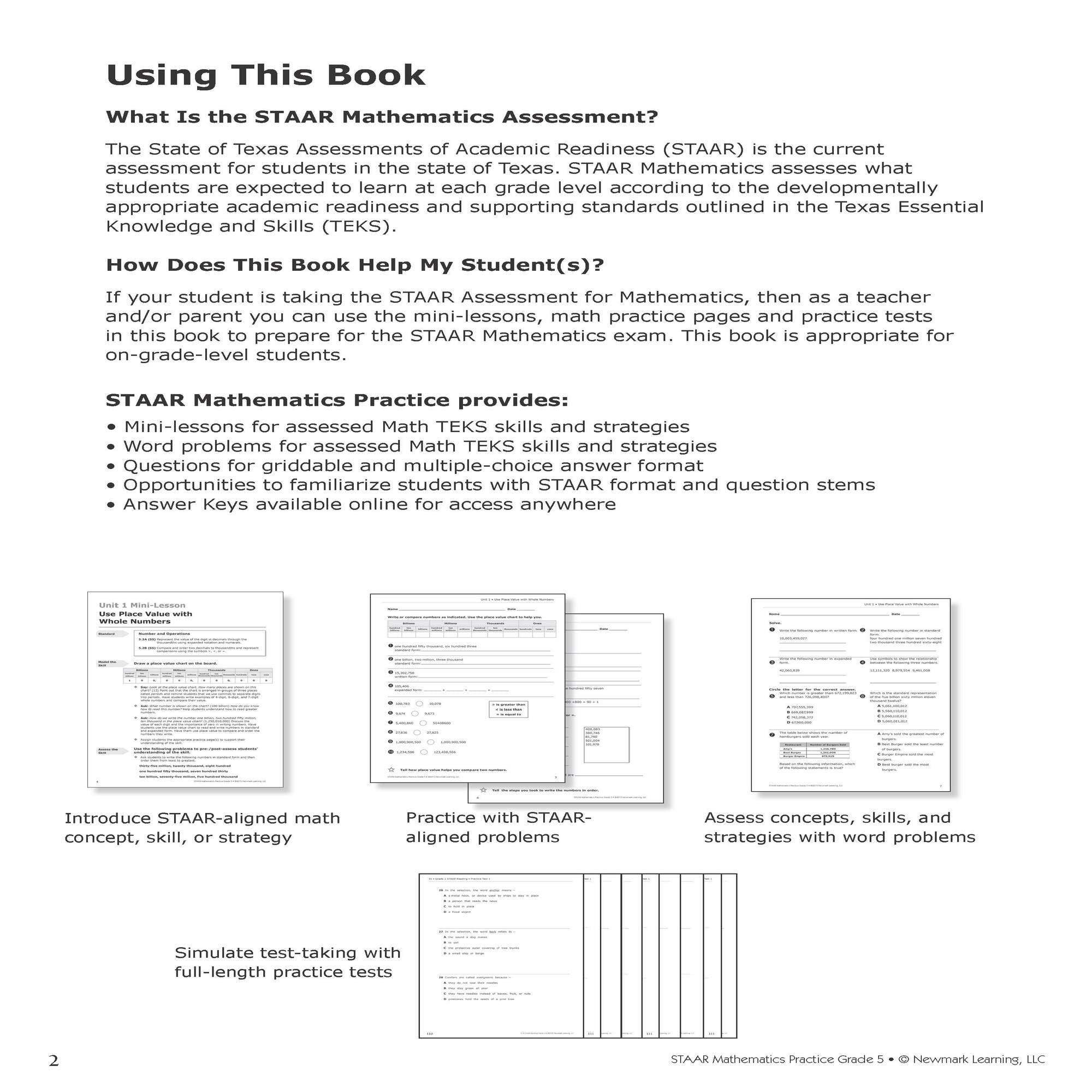 Snapklik.com : STAAR Mathematics Practice I For Children In Grade 5 I ...