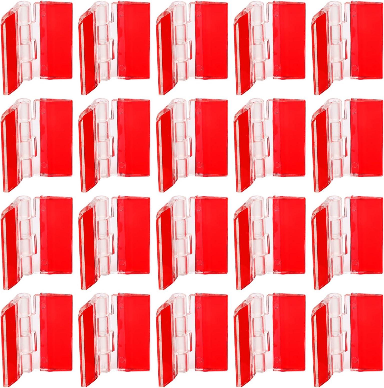 20 Pcs Clear Acrylic Hinges Self-Adhesive Plastic Small Hinges with ...