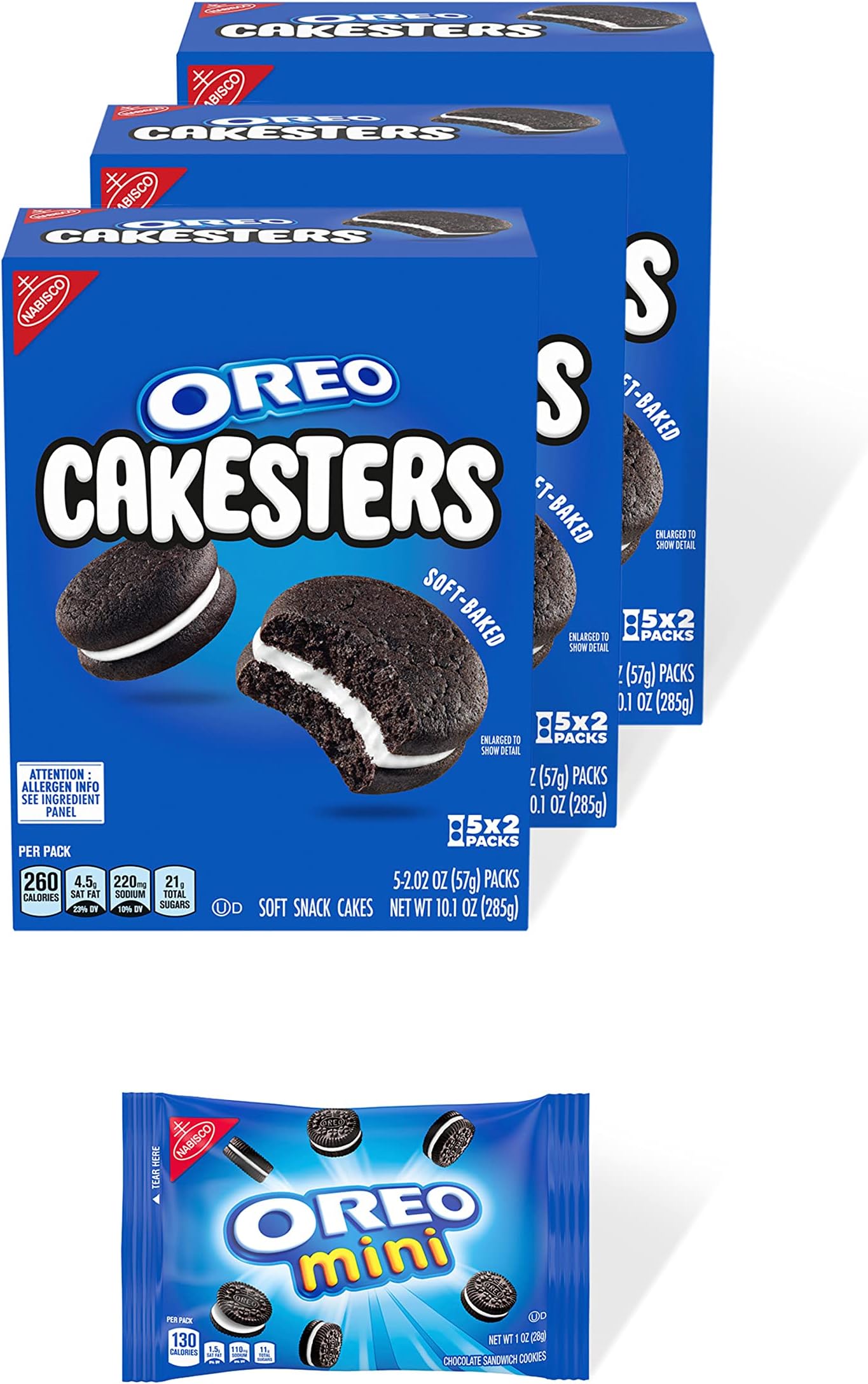 Amazon.com: OREO Cakesters Soft Snack Cakes, 3 - 5 Count Packs (15 ...
