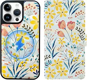 Amazon.com: TopPerfekt for iPhone 13 Pro Max Magnetic Clasp Wallet Case, Compatible with MagSafe ...