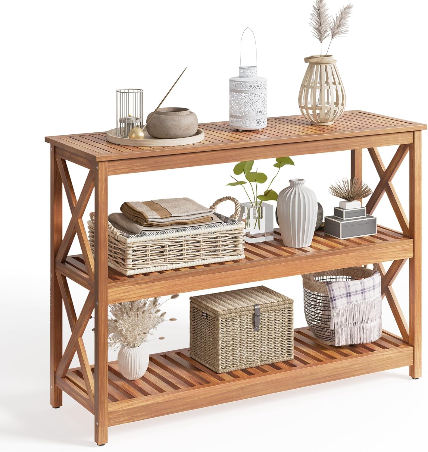 Amazon.com: YITAHOME Outdoor Console Table All-Weather Resistant with 3 ...