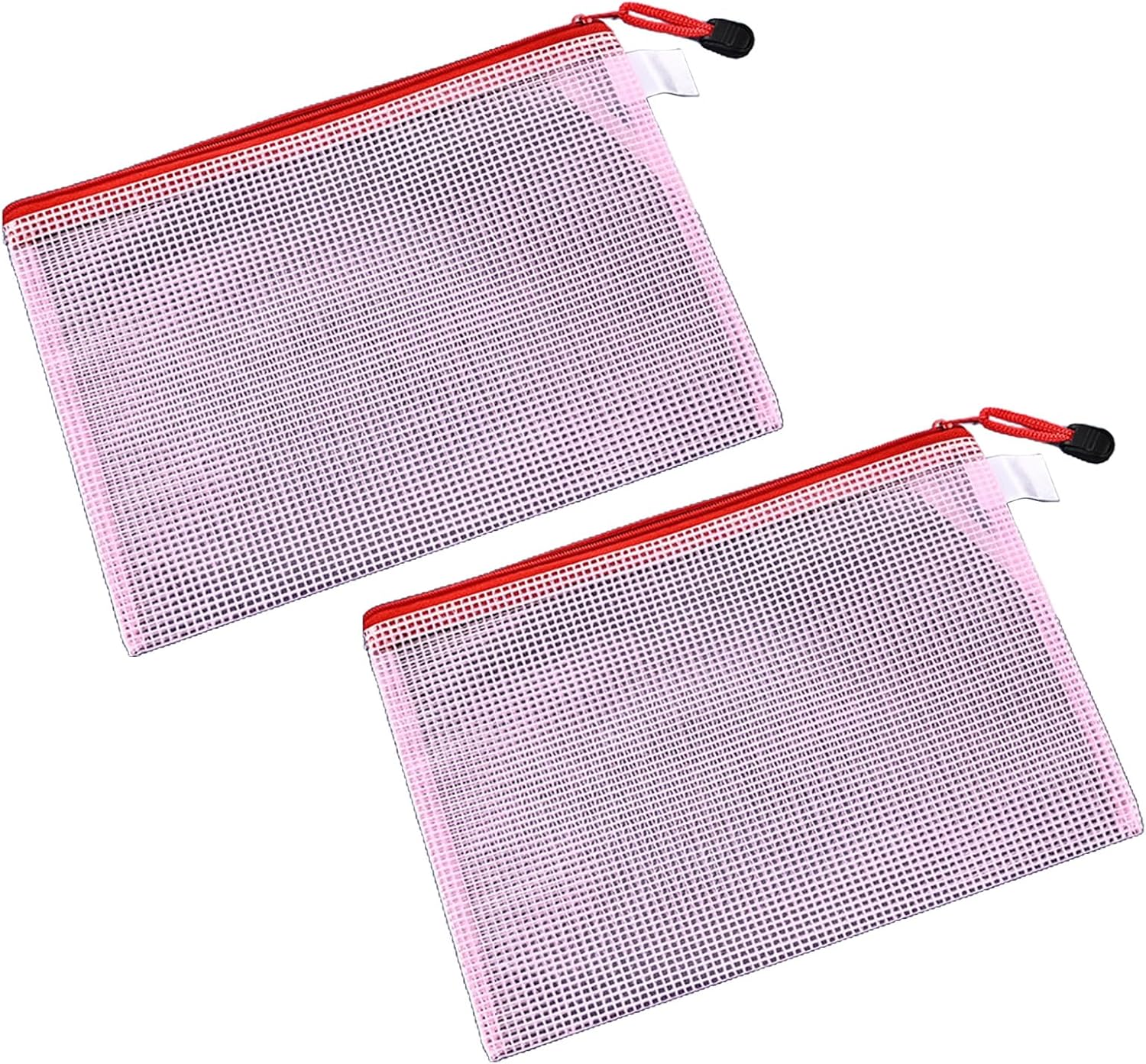 Amazon.com : Libcflcc Mesh Zipper Pouch Bags, Strong File Storage, 2pcs ...