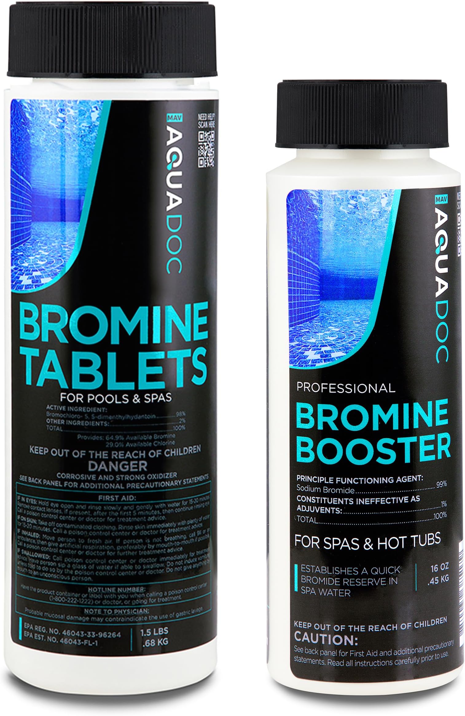 Amazon.com : AquaDoc Spa Bromine Bundle: 1.5lbs Bromine Tablets & 1lb ...