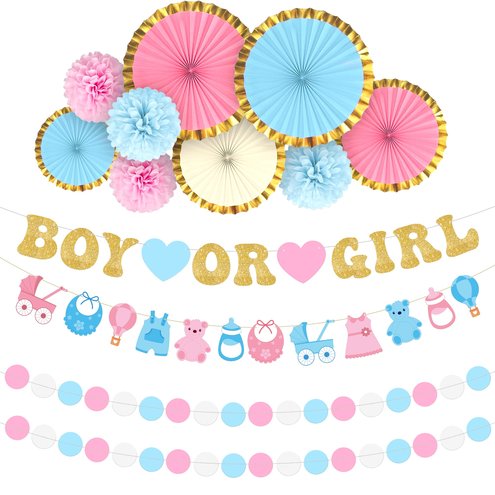 Amazon.com: KatchOn, Boy or Girl Gender Reveal Banner - 10 Feet, Pack ...
