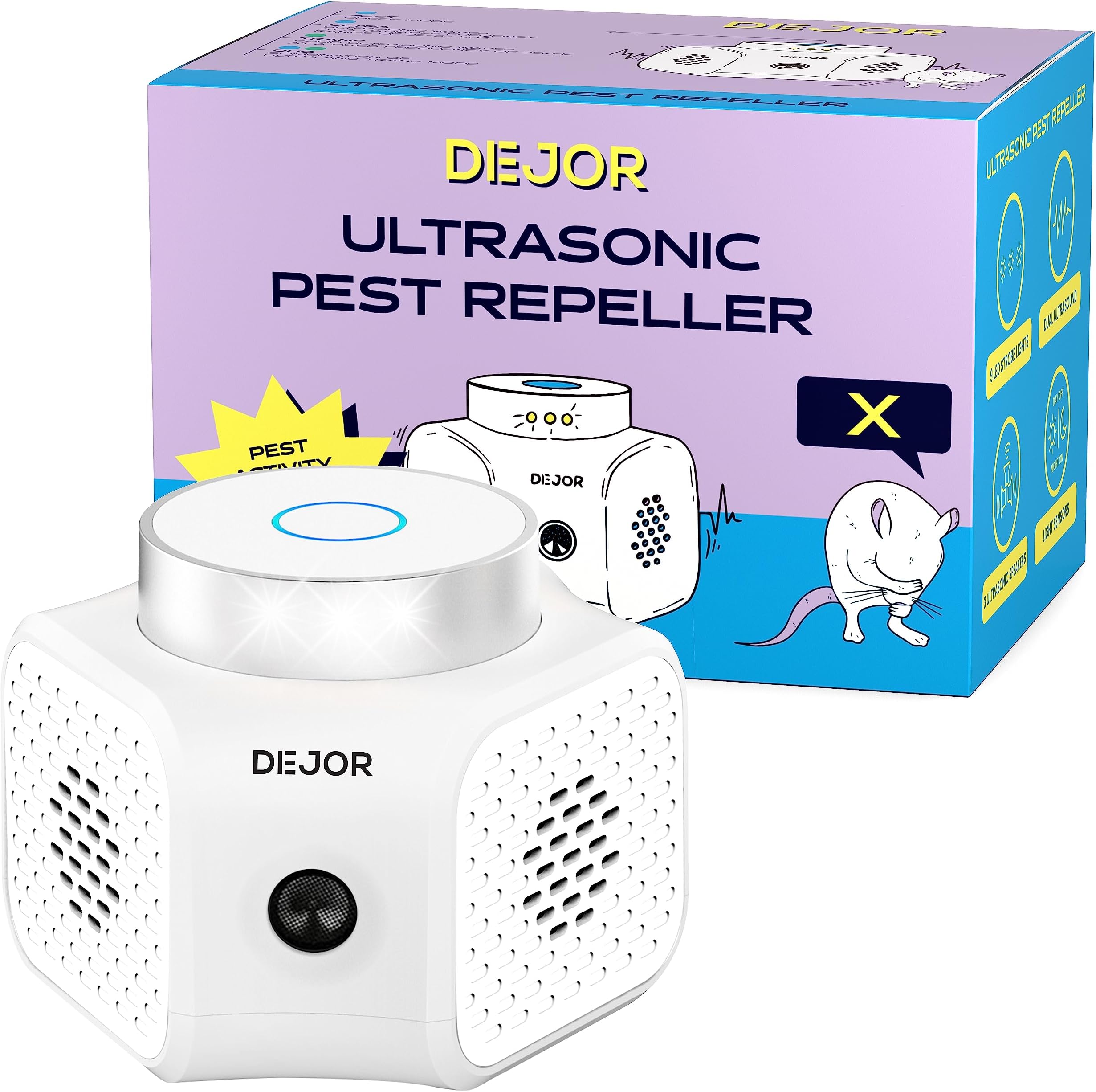 Amazon.com: Ultrasonic Rodent Deterrent Mouse Repeller Plug in Squirrel ...