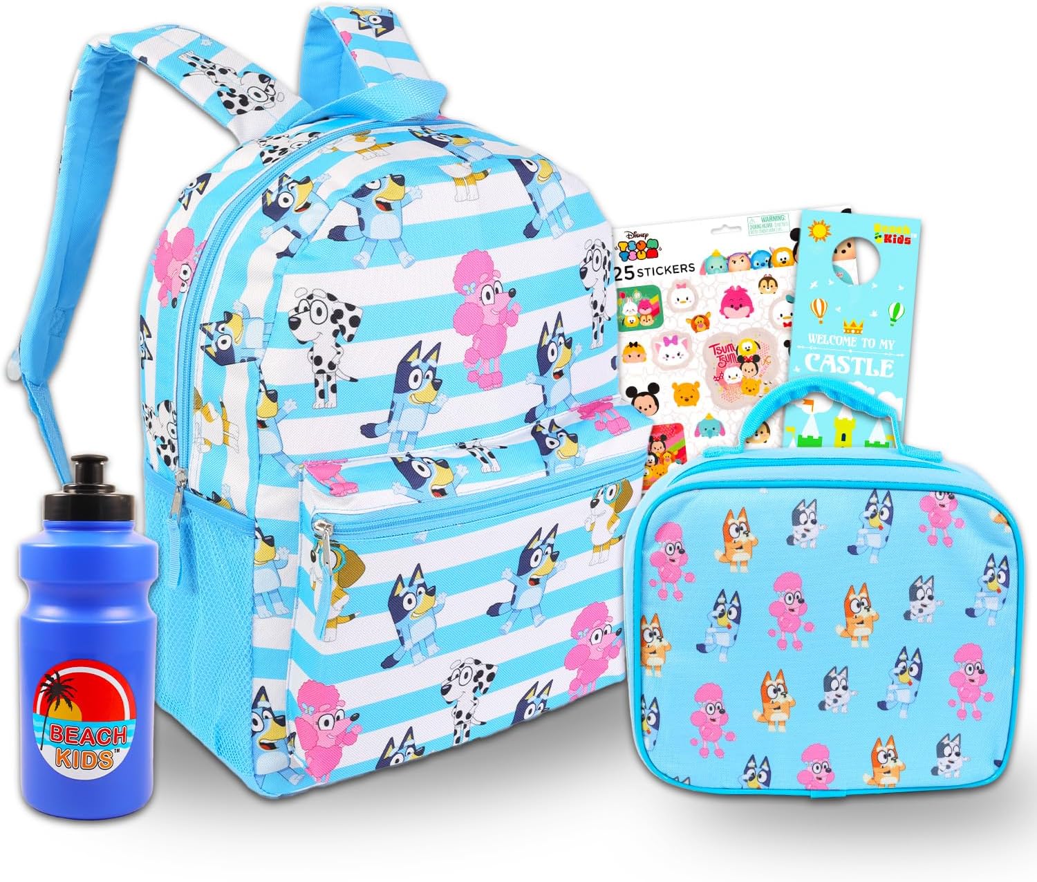 Amazon.com: Disney Bluey Backpack and Lunch Box Set - Bundle with 16 ...
