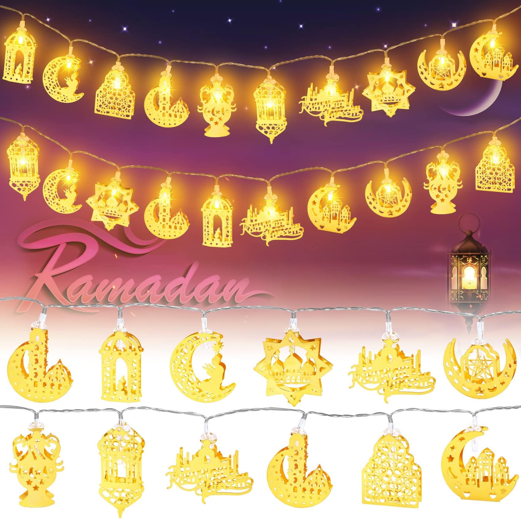 Ramadan Decorations for Home 3M 20 LED Ramadan Lights, Ramadan Lanterns ...