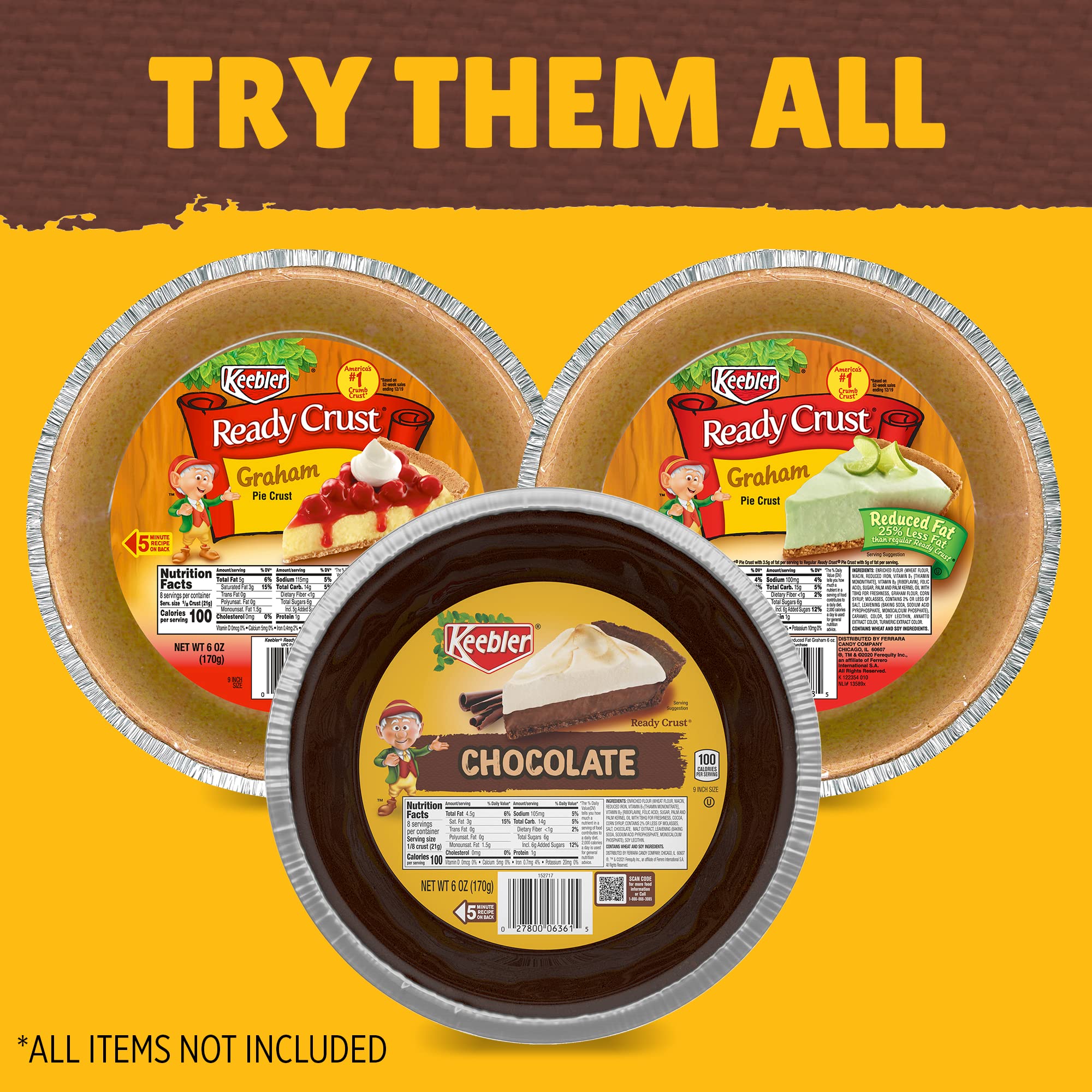 Snapklik.com : Keebler Ready Crust 9-Inch Chocolate Pie Crusts, No-Bake ...