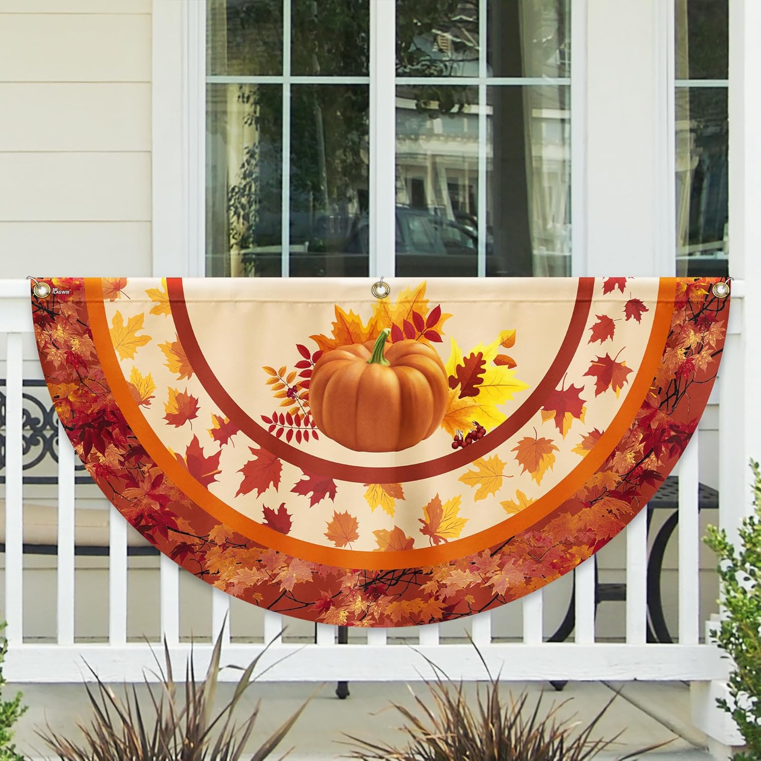 Amazon.com : FLAGWIX Pumpkin Fall Flag - Non-Pleated Bunting Flags Outdoor 3x6 ft (Pack 2 ...