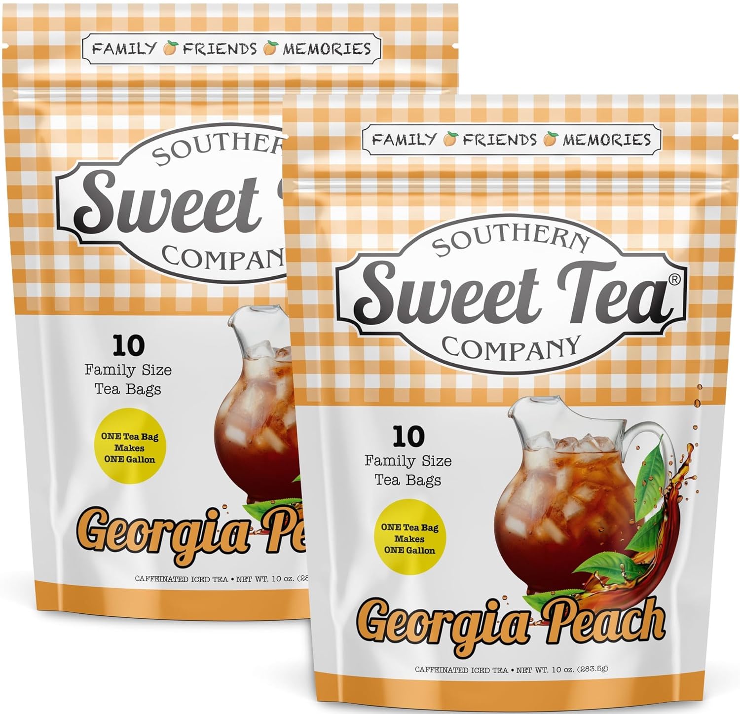 Amazon.com : Southern Sweet Tea Co. Georgia Peach Tea Bags - 2-Pack (20 ...