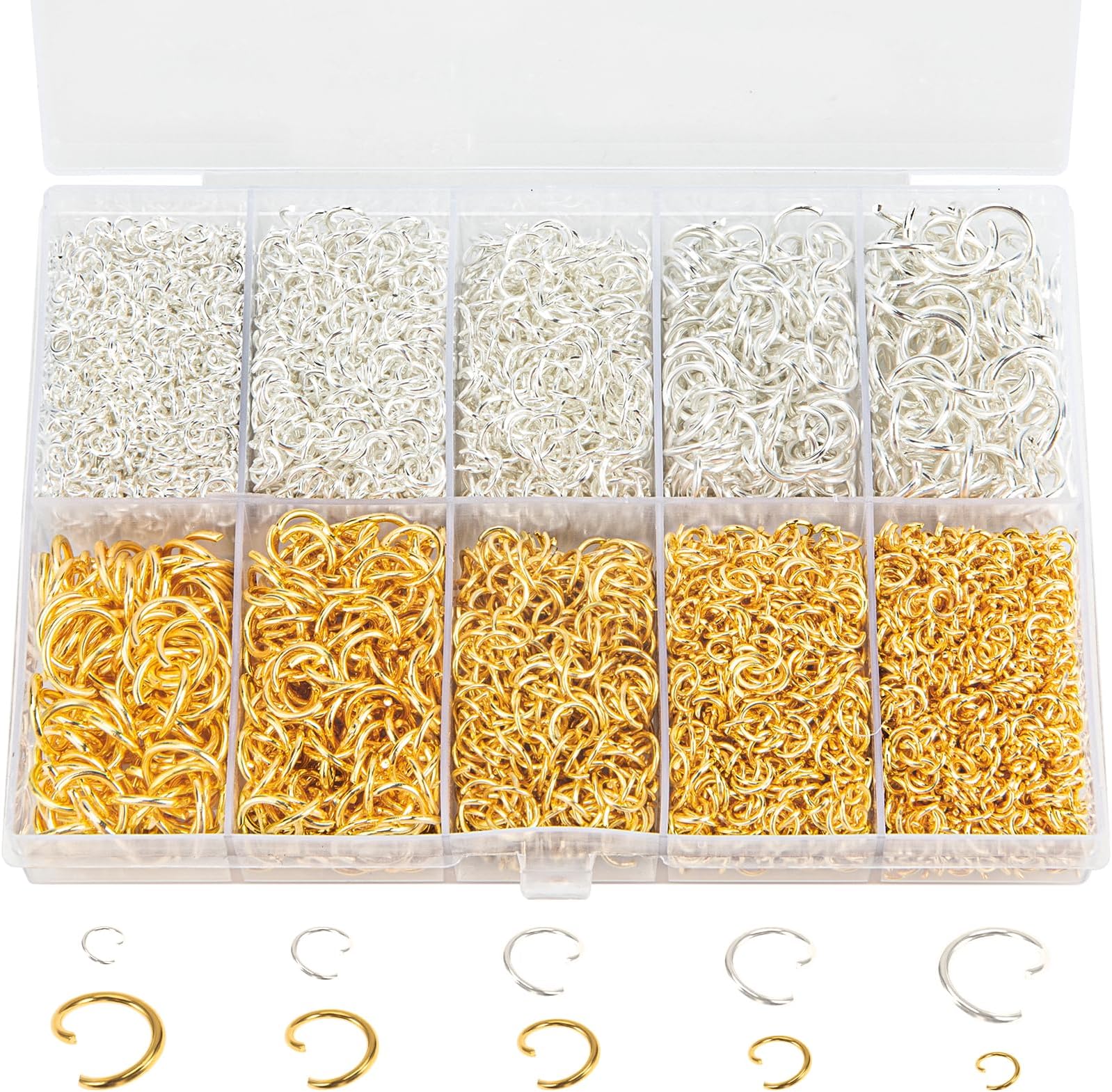 Amazon.com: BEADNOVA 4mm Gold Jump Rings for Jewelry Making Open Jump ...