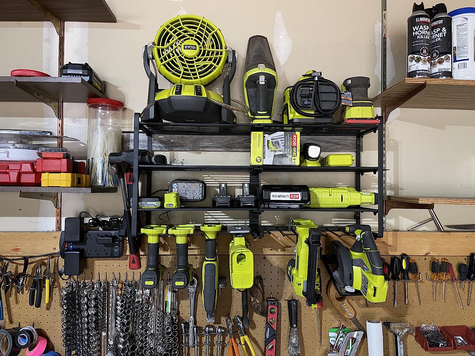 $10/mo - Finance KAFAHOM Power Tool Organizer, Garage 8 Drill Holder ...
