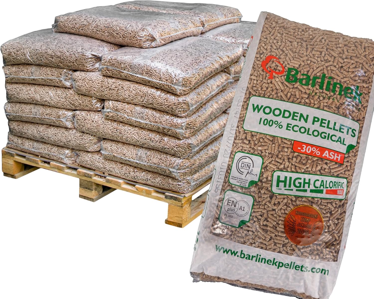 Holzpellets aus Nadelholz | Halbe Palette 480 kg | ENplusA1 ...
