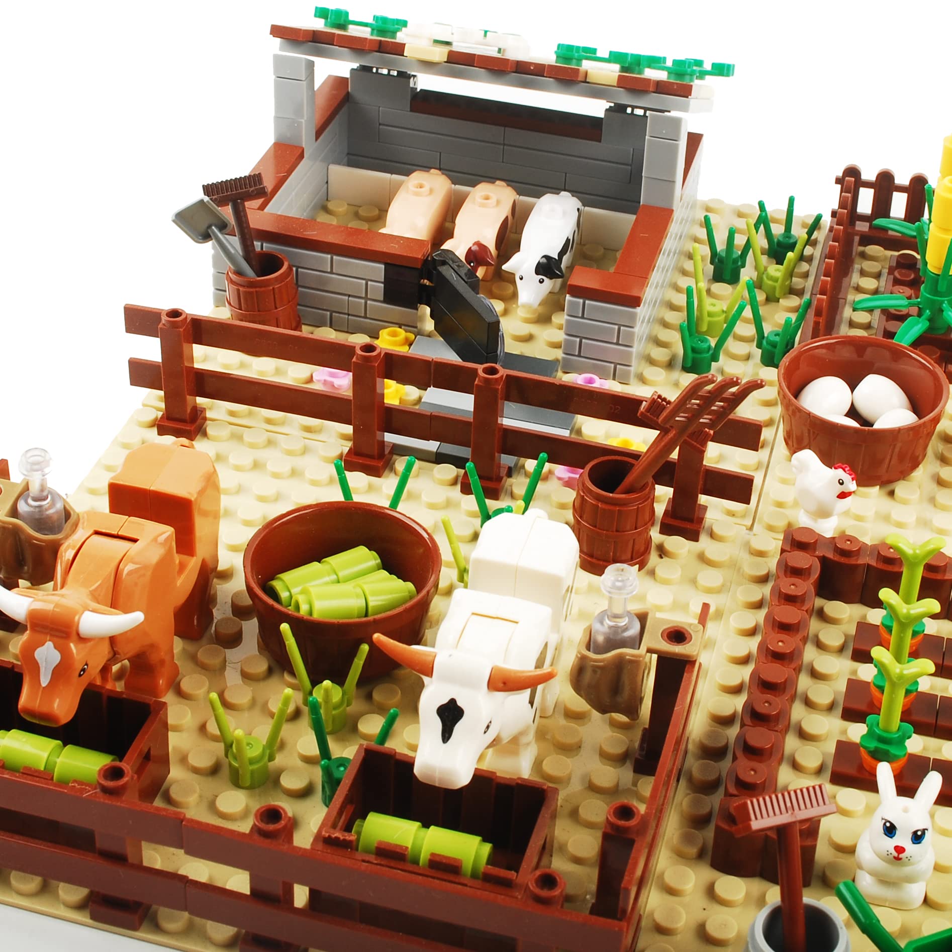 Snapklik.com : BAENRCY Farm Field Set Building Blocks Plant Animal ...