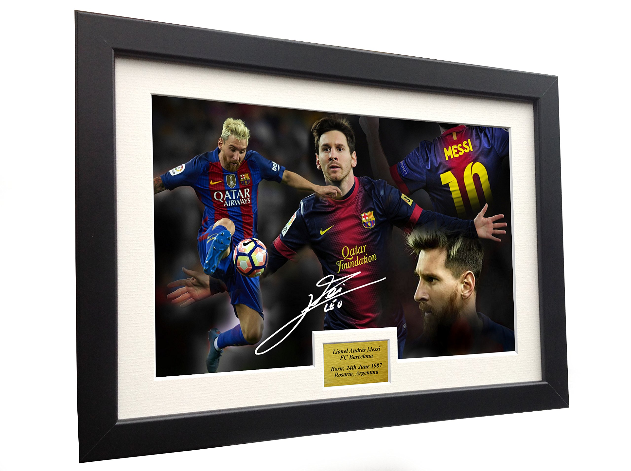 Buy Lionel Messi 12x8 A4 Signed"CELEBRATION" - Barcelona - Autographed ...