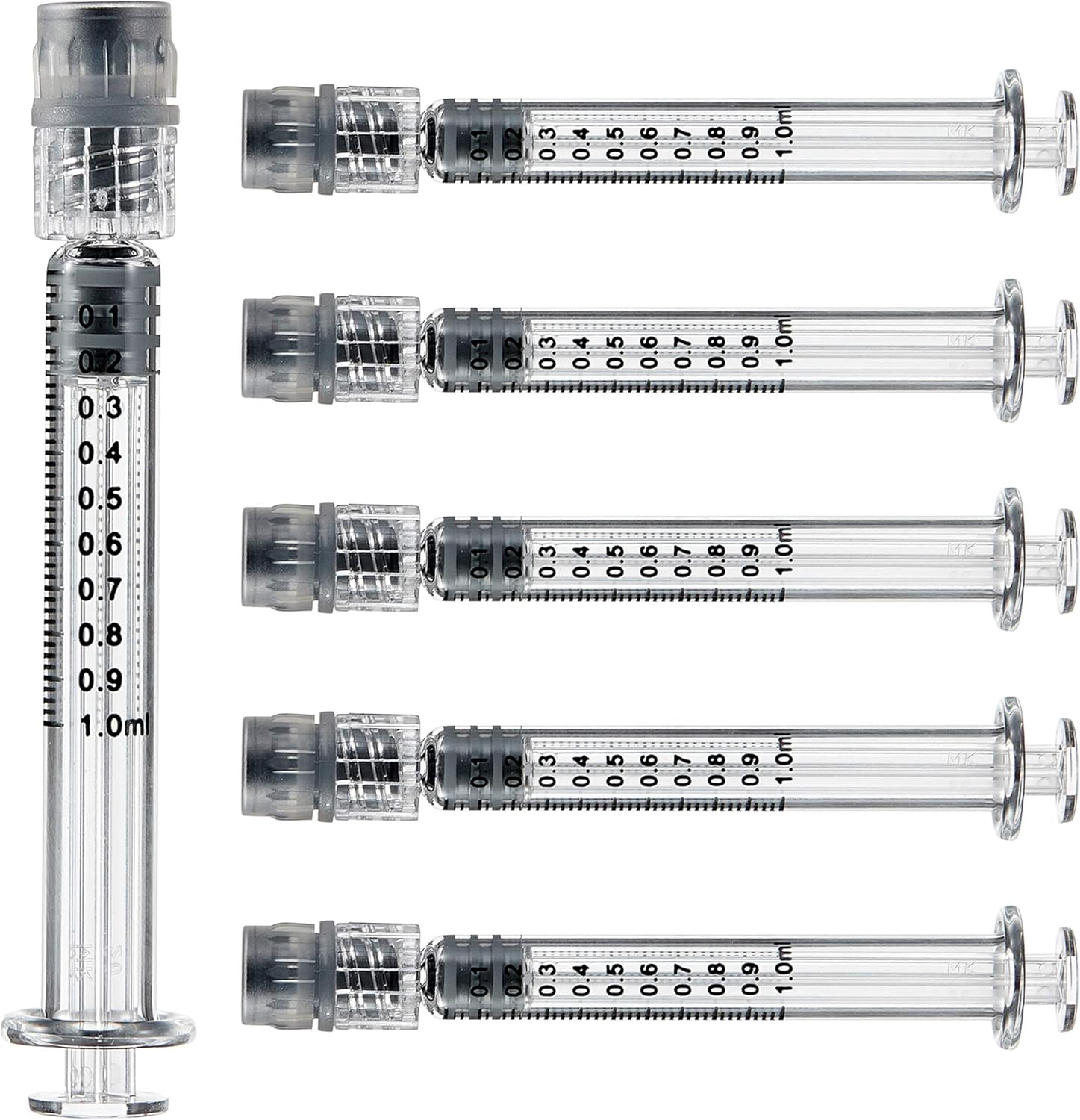Amazon.com: BITOMIC 1ml Borosilicate Glass Syringe | 10 Pc Accurate ...