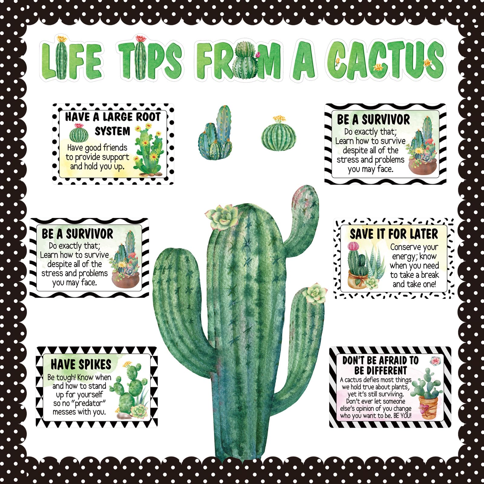 Snapklik.com : 36 Pcs Cactus Bulletin Board Decorations Motivational ...