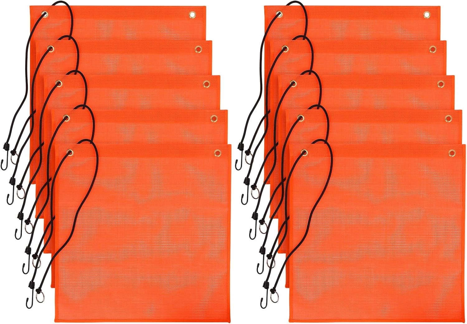 Amazon.com : Orange Safety Flags for Trucks with Bungee Core 10 pcs 18 ...