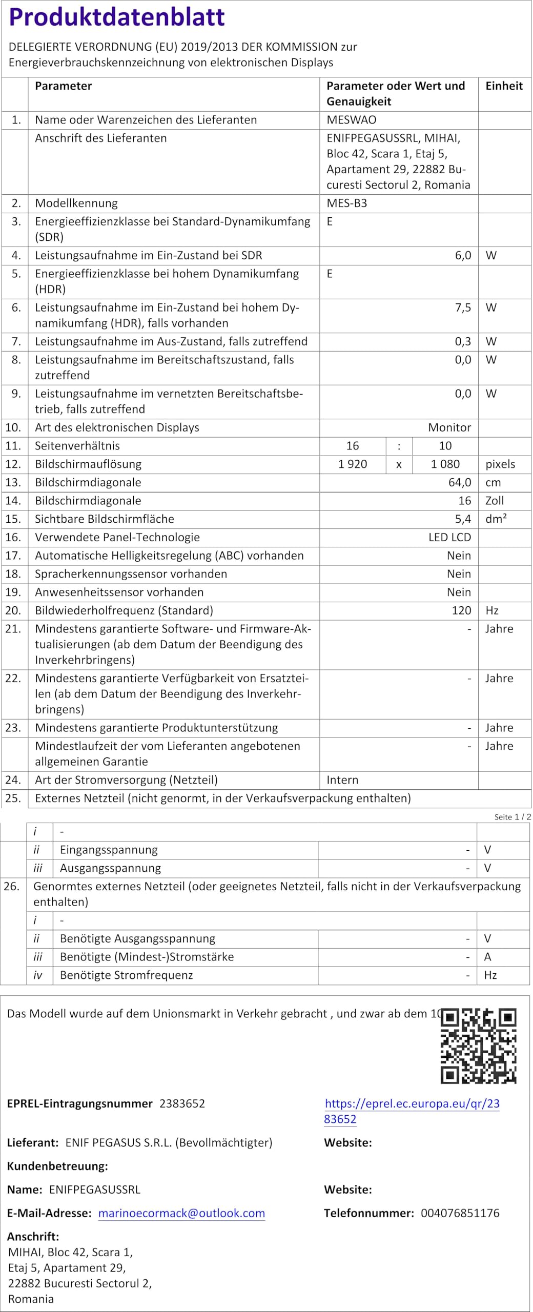 MESWAO 15,6 Zoll Tablet, MES-B3 Android 14 Großes Tablets mit IPS ...