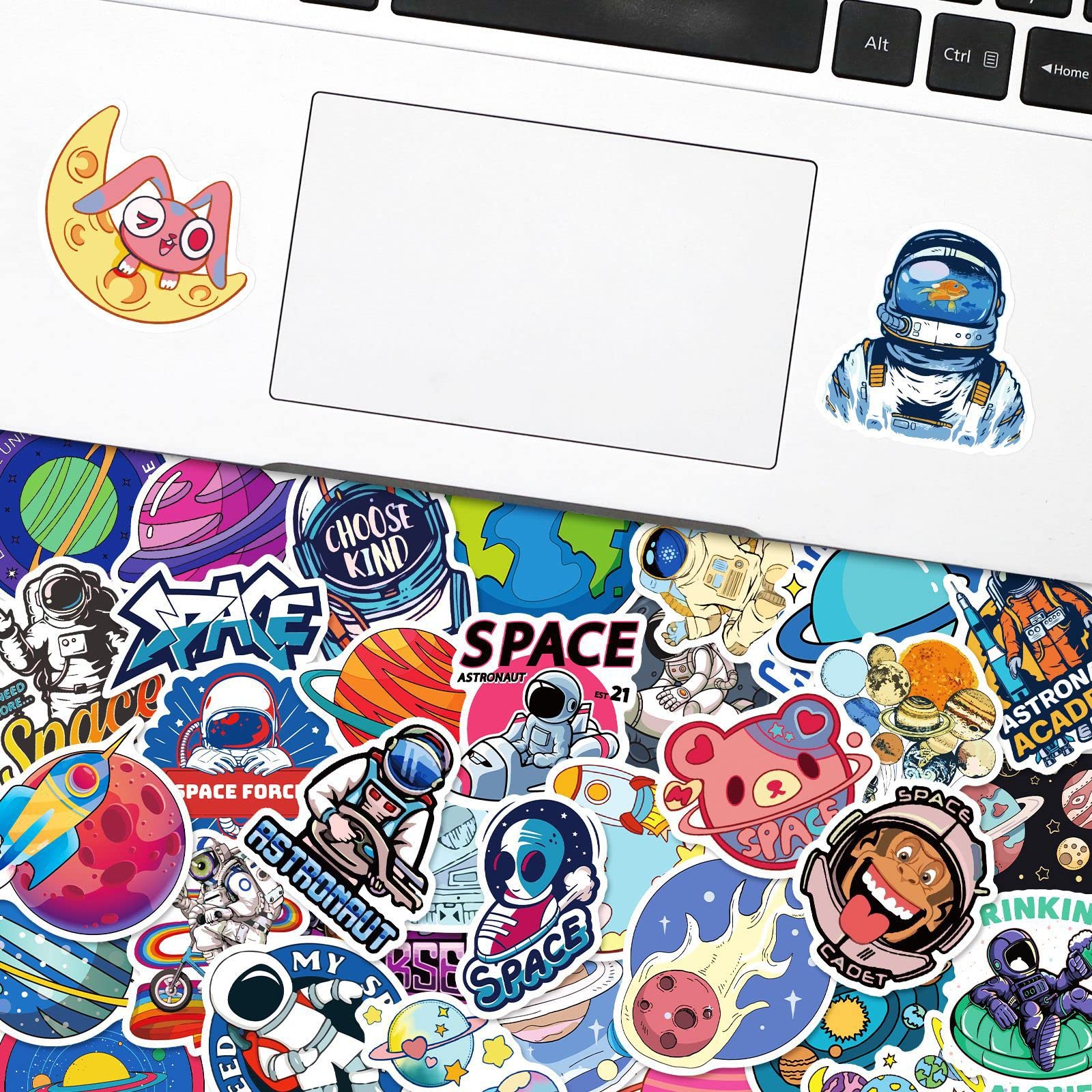 Space Vinyl Stickers Galaxy Space Vinyl Sticker 3" Wide Includes Two