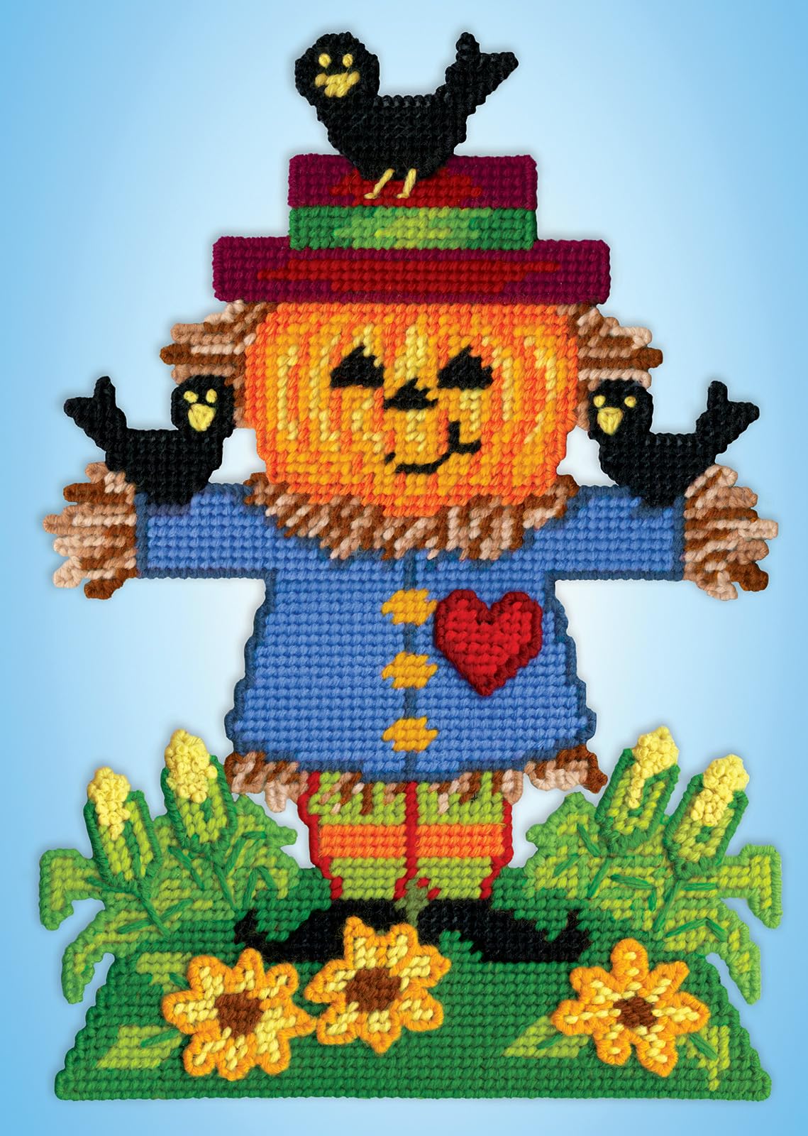 Amazon.com: Design Works Crafts Scarecrow Pumpkin Plastic Canvas Kit