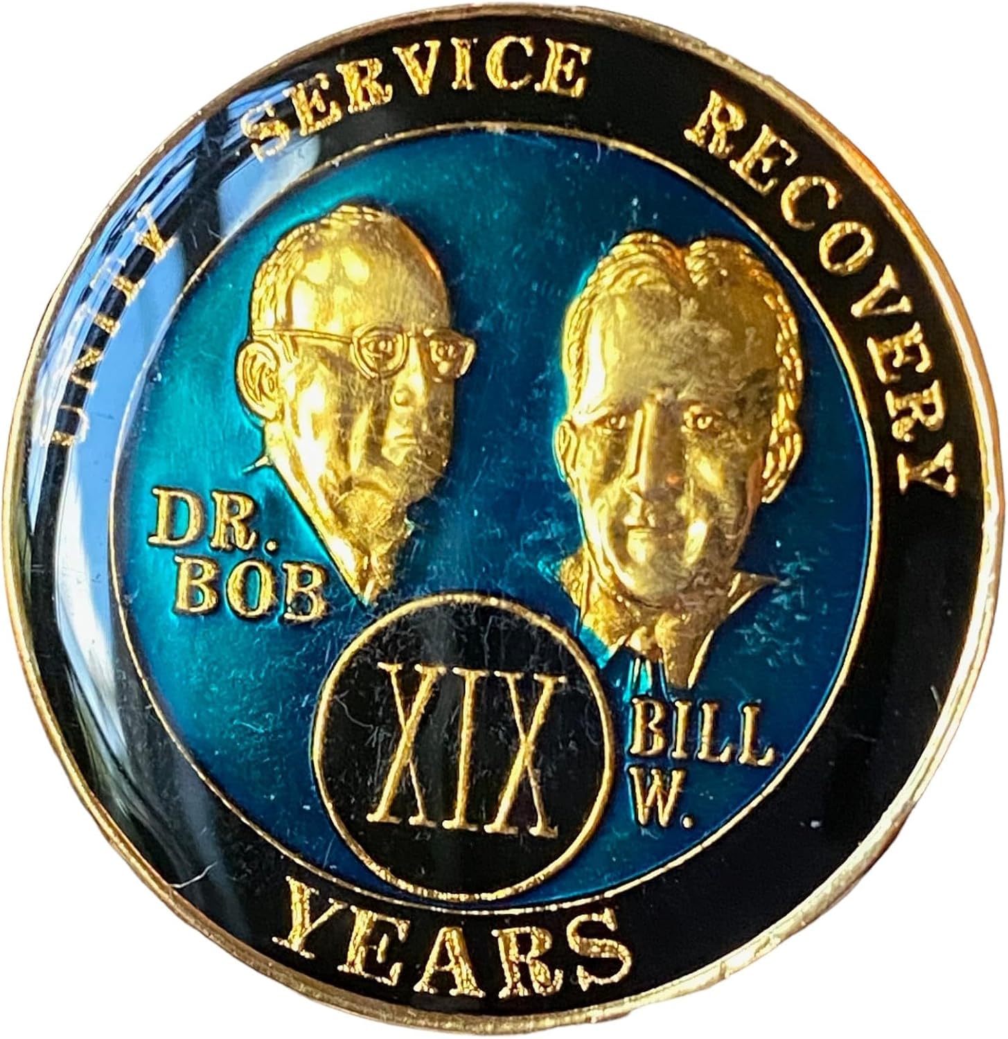 Amazon.com: 45 Year AA Medallion Metallic Blue Founders Tri-Plate ...