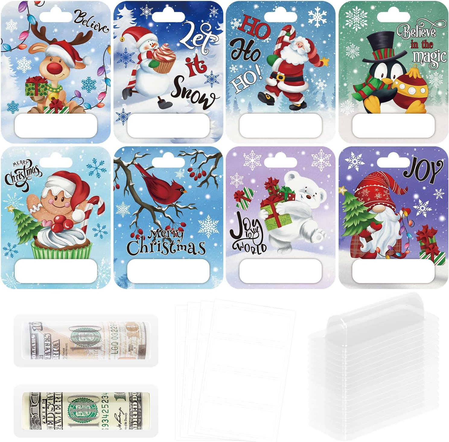 Amazon.com : FINGOOO Money Holder for Cash Gift, 16 Pack Xmas Money ...