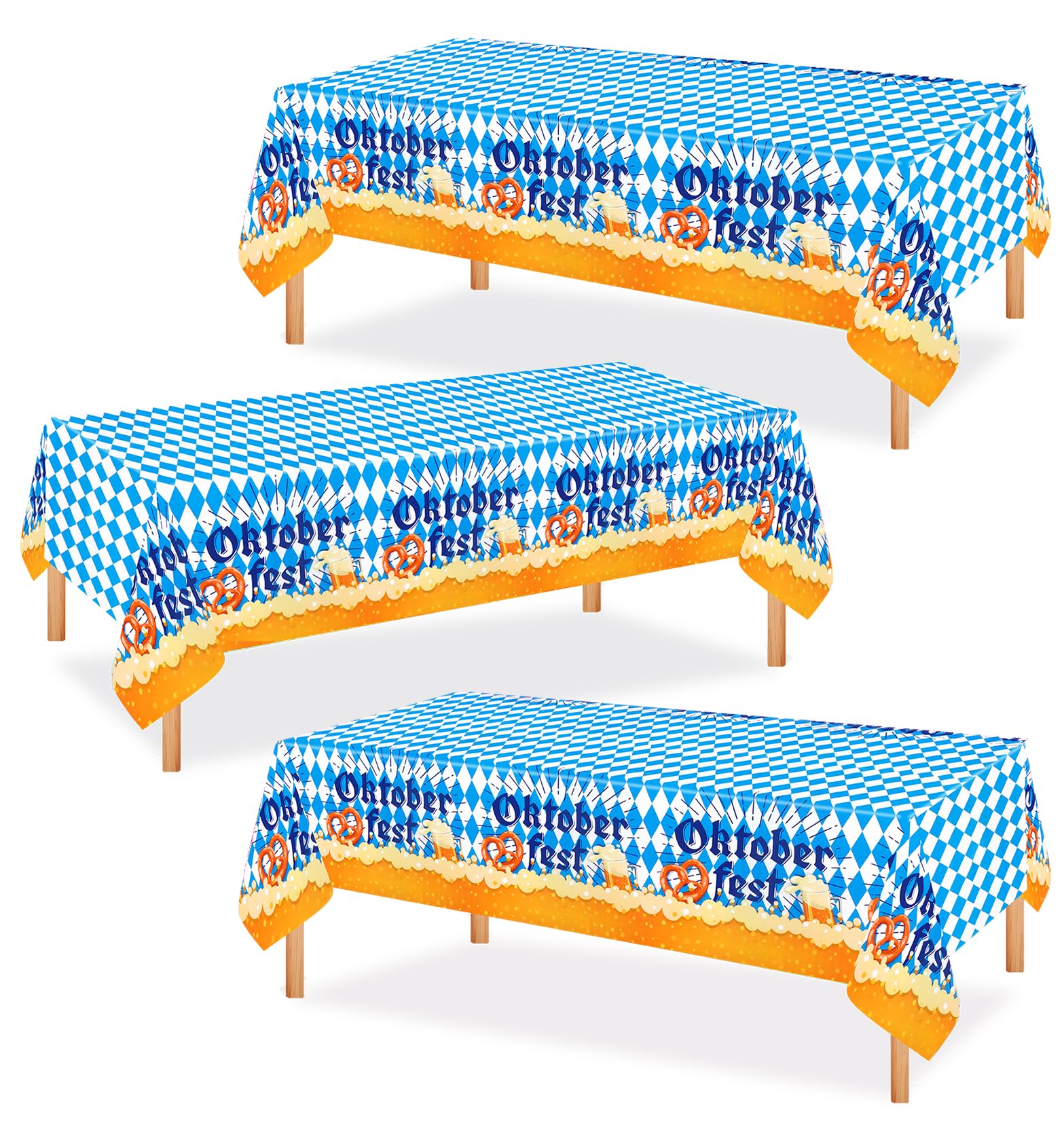 Amazon.com: PHOGARY 3PCS October Festival Tablecloth for October ...