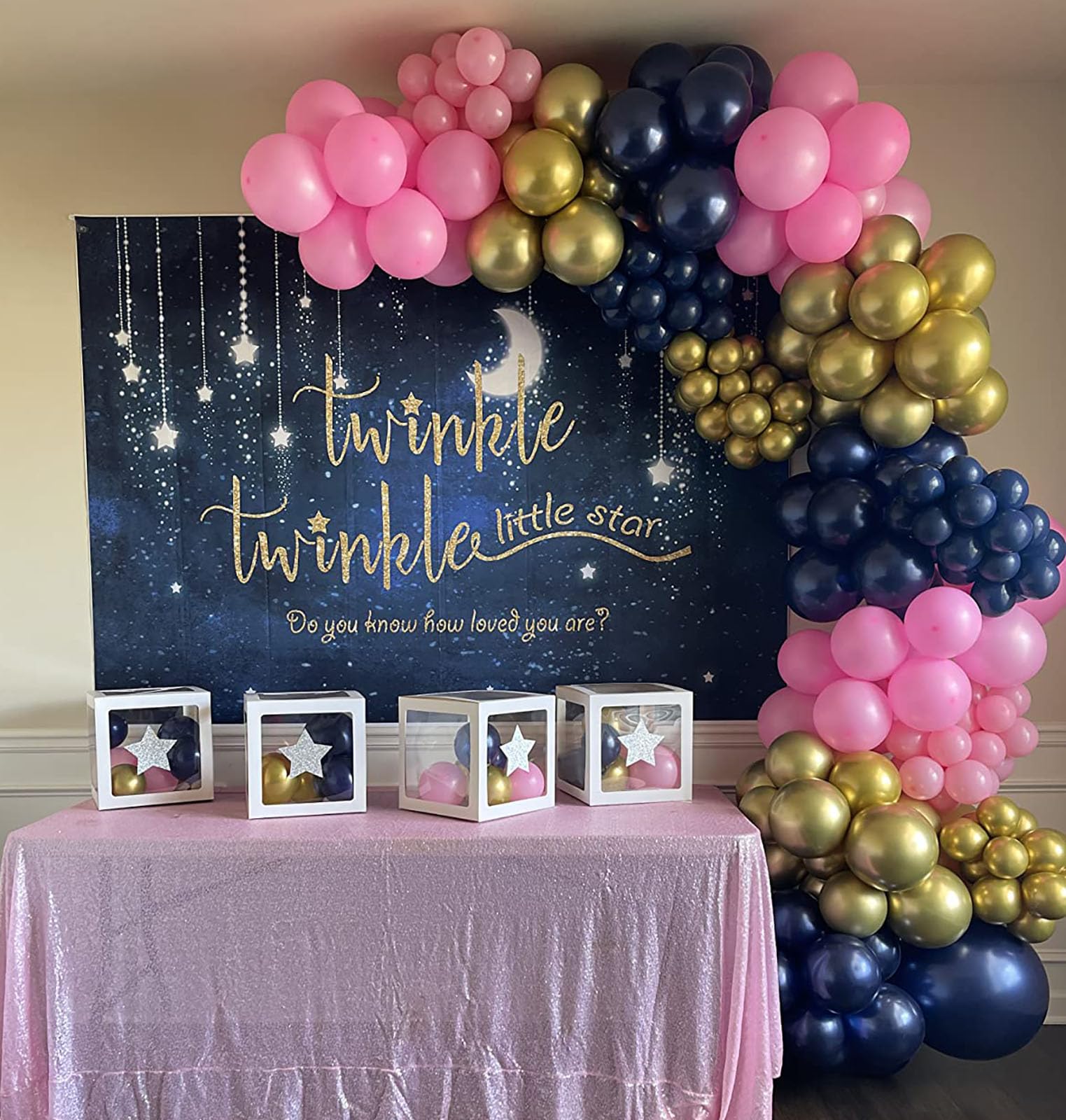 Twinkle Twinkle Little Star Backdrop - 7x5FT Galaxy Space Photography ...